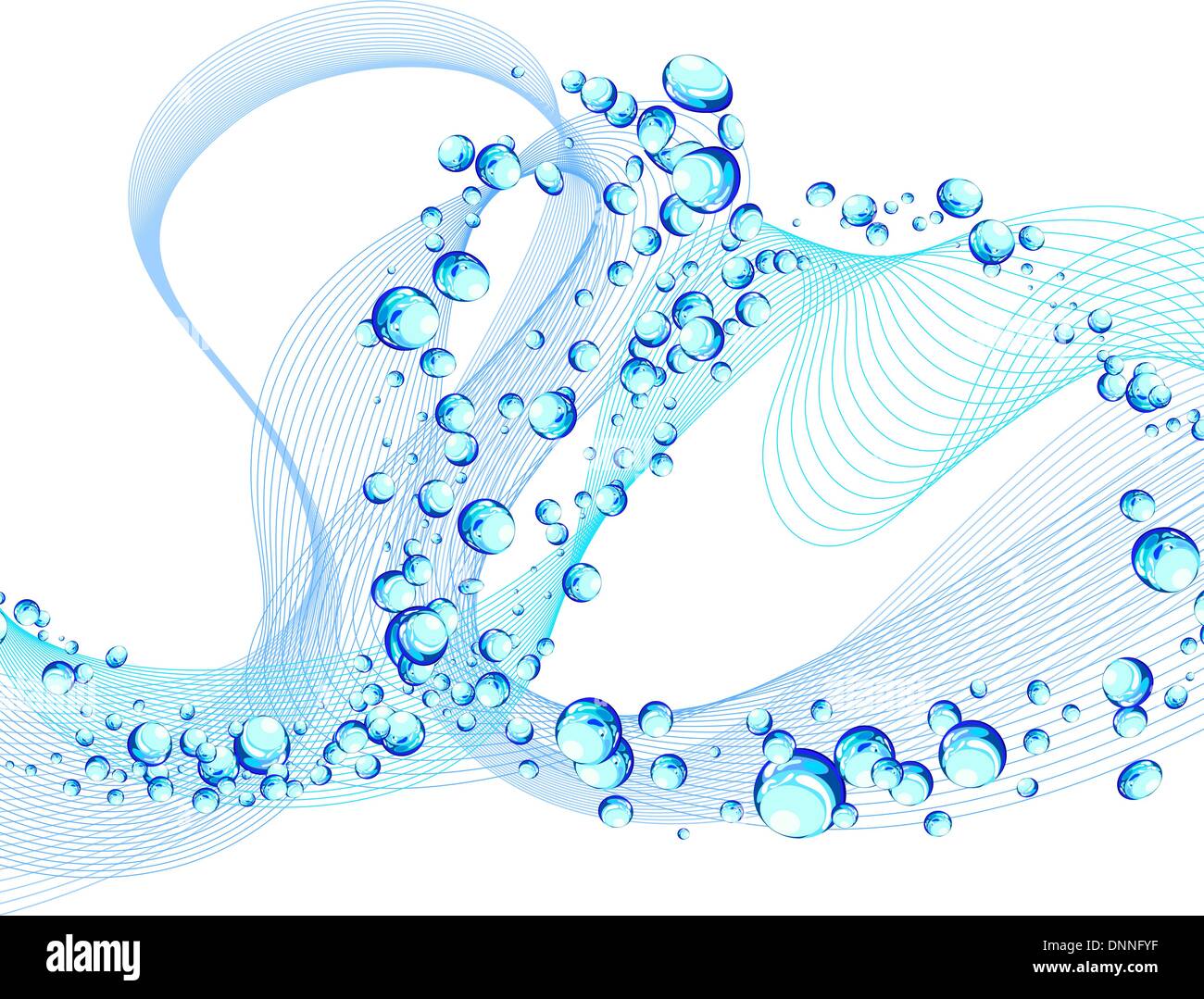 Abstract water vector background with bubbles of air Stock Vector Image ...