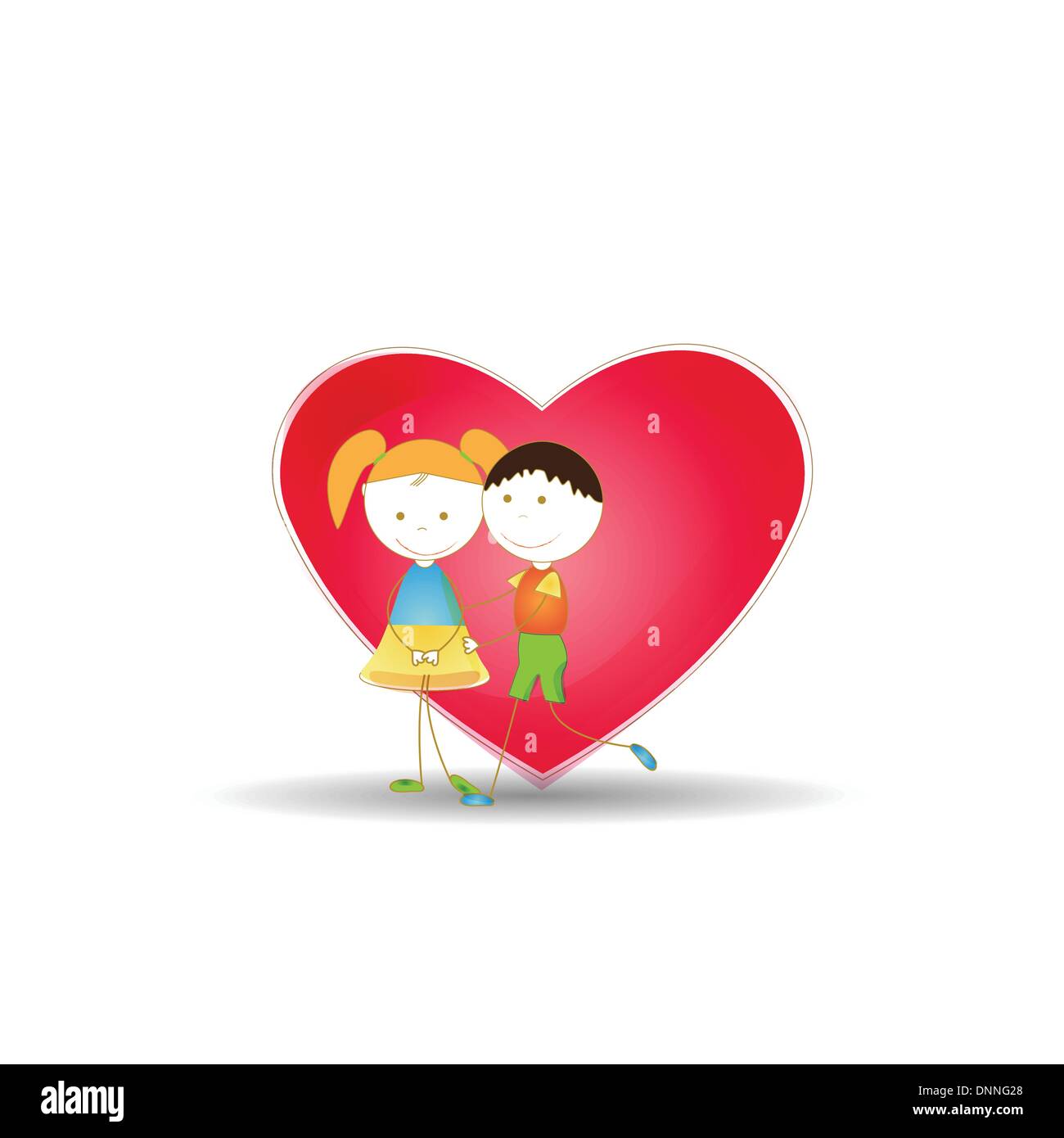 Sweet pink envelope heart Stock Vector Images - Alamy