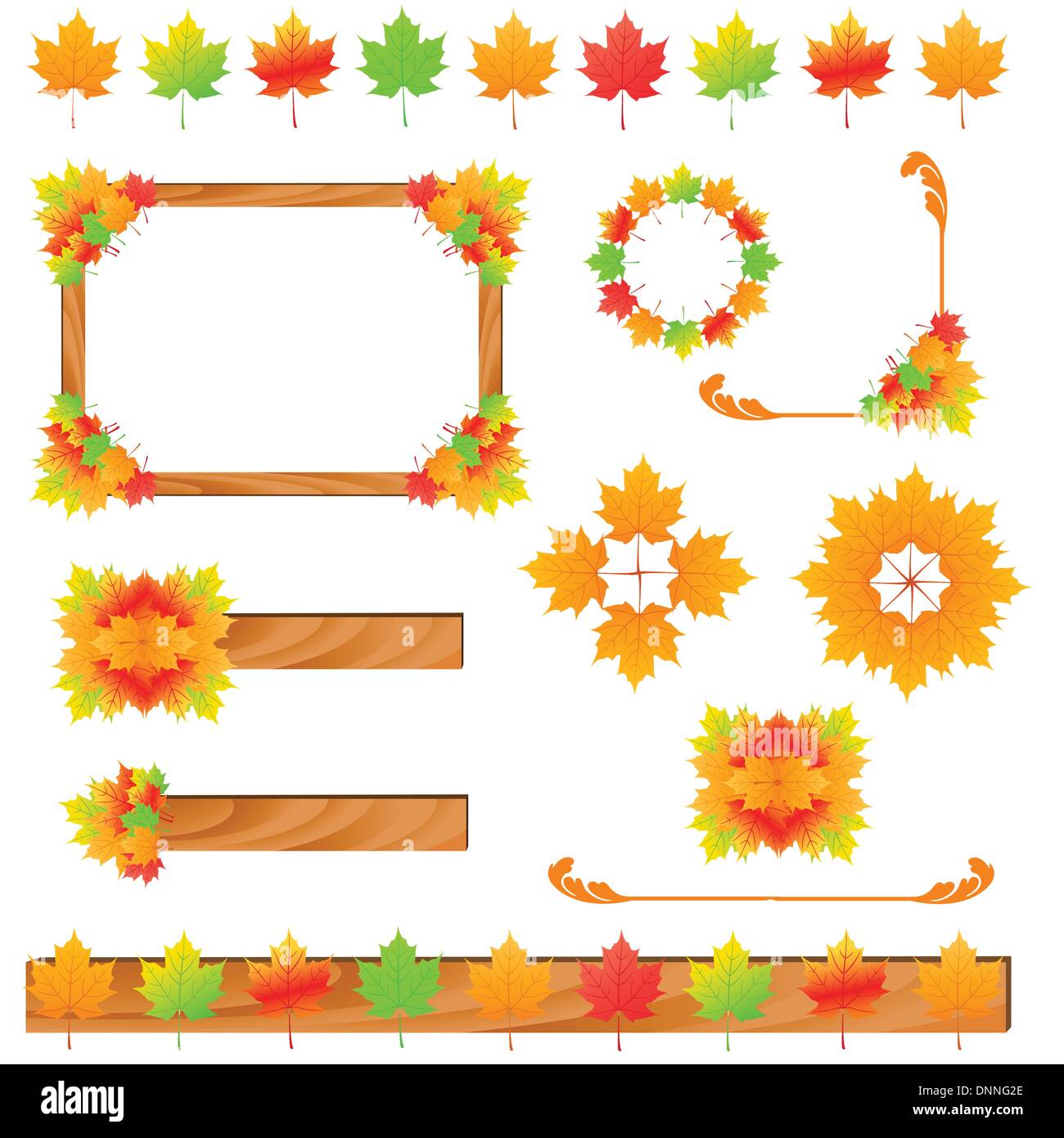 Colorful frames and autumn labels Stock Vector Image & Art - Alamy