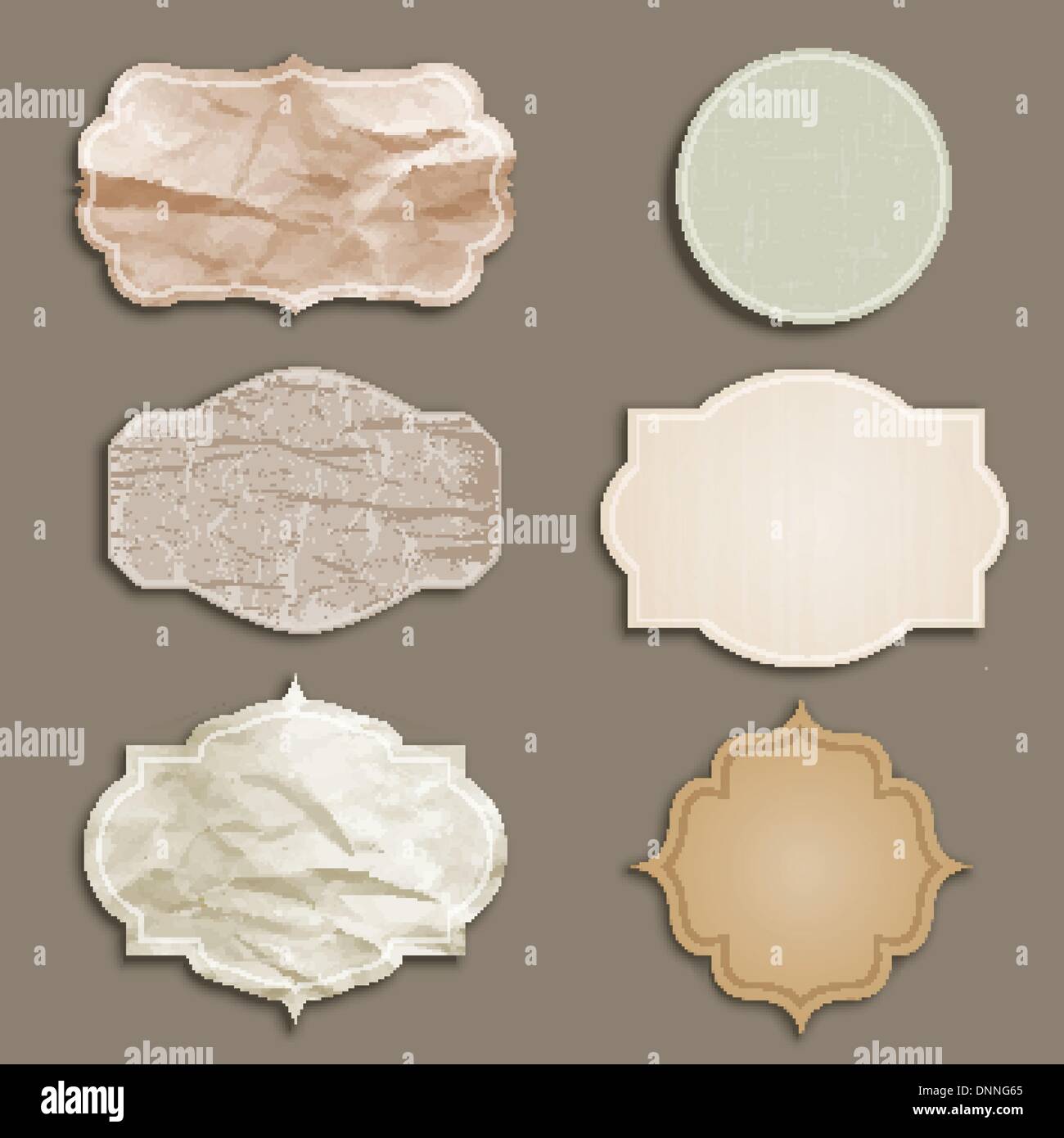 Old paper labels Stock Vector Images - Alamy