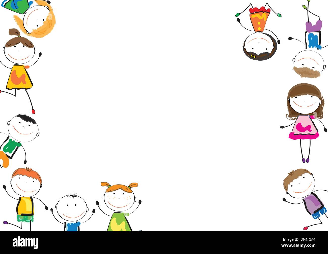 Small and smile kids playing and dancing Stock Vector Image & Art - Alamy