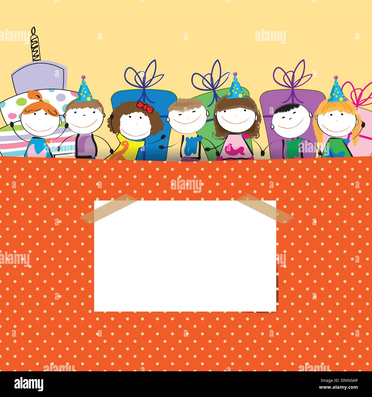Cute colorful card on your happy birthday Stock Vector Image & Art - Alamy