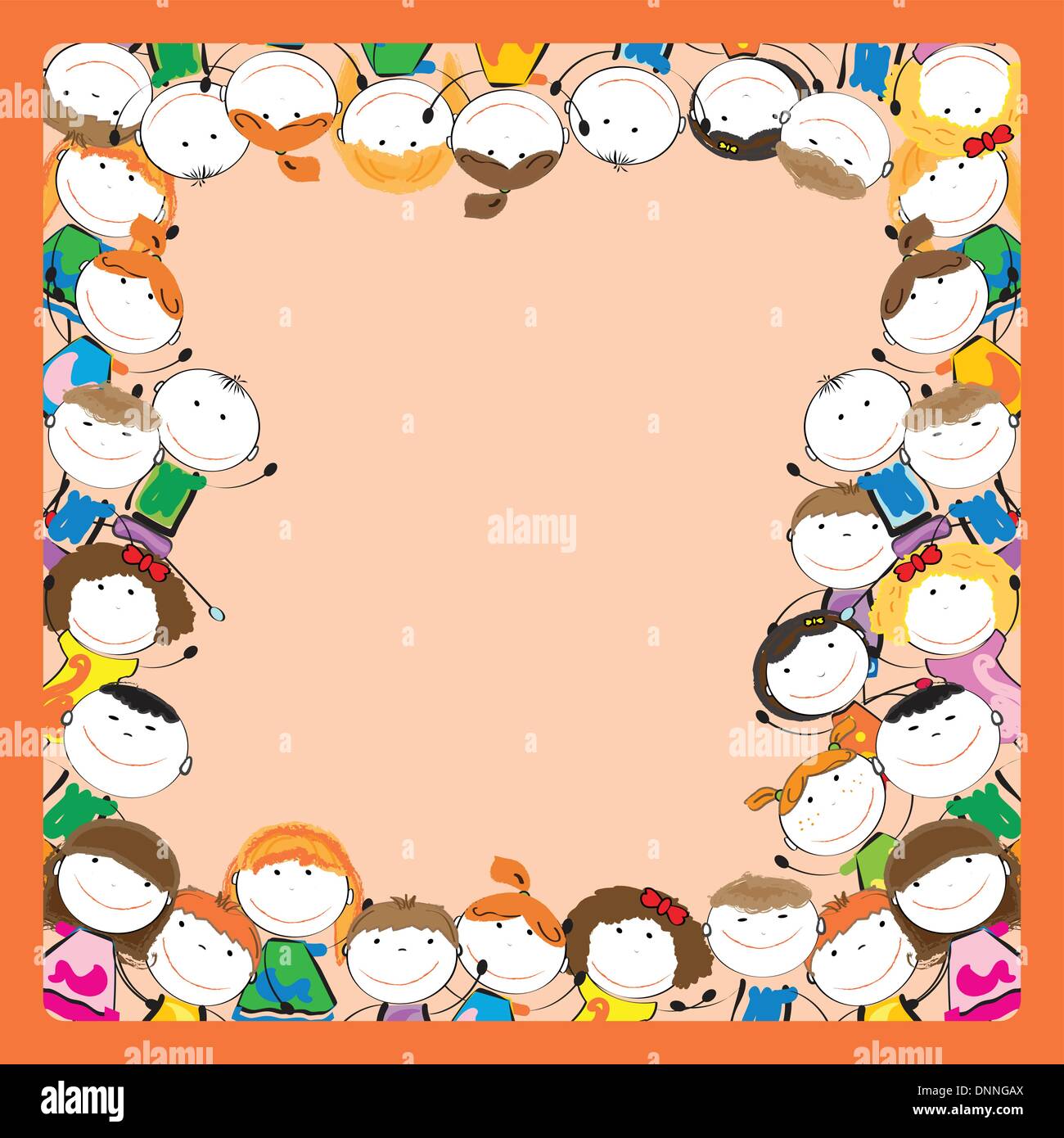 Small and smile colorful kids with frame Stock Vector Image & Art - Alamy