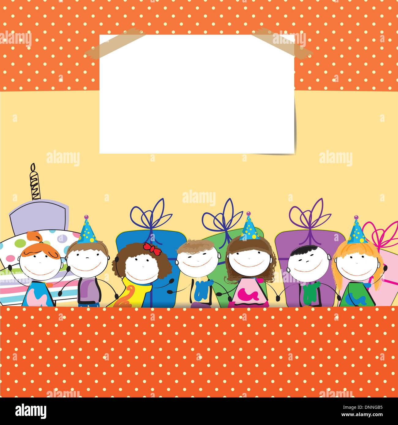 Cute colorful card on your happy birthday Stock Vector Image & Art - Alamy