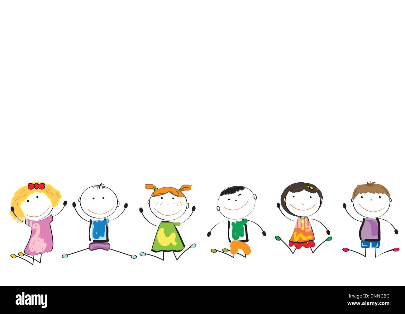 Small and smile kids playing and dancing Stock Vector Image & Art - Alamy