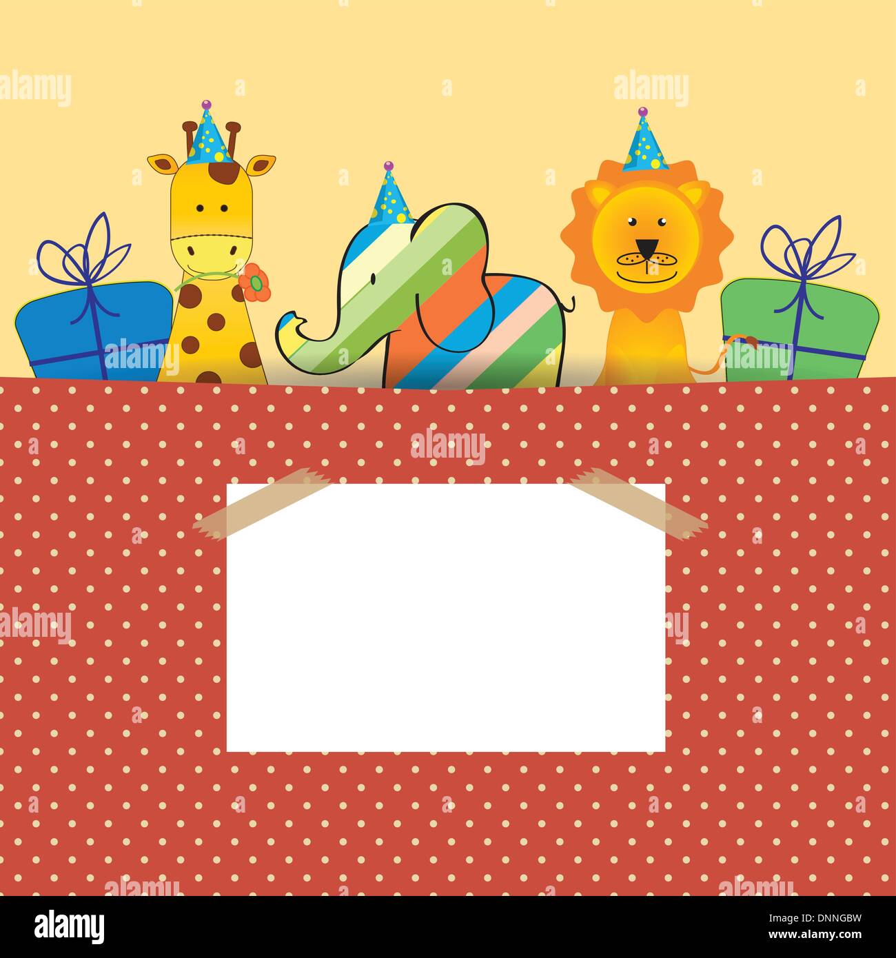 Cute colorful card on your happy birthday Stock Vector Image & Art - Alamy