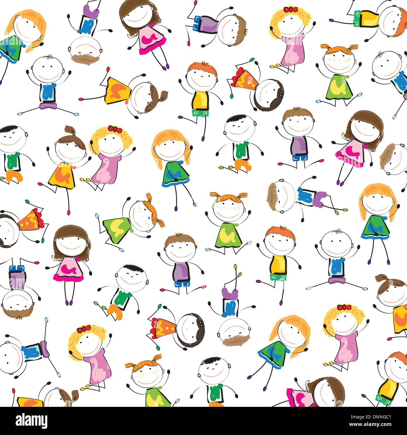 Girls and boys dancing Stock Vector Images - Alamy