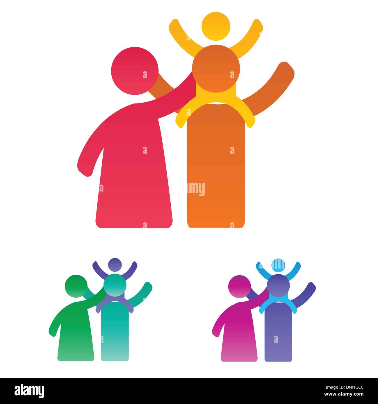 Pictogram showing figures happy family Stock Vector Image & Art - Alamy