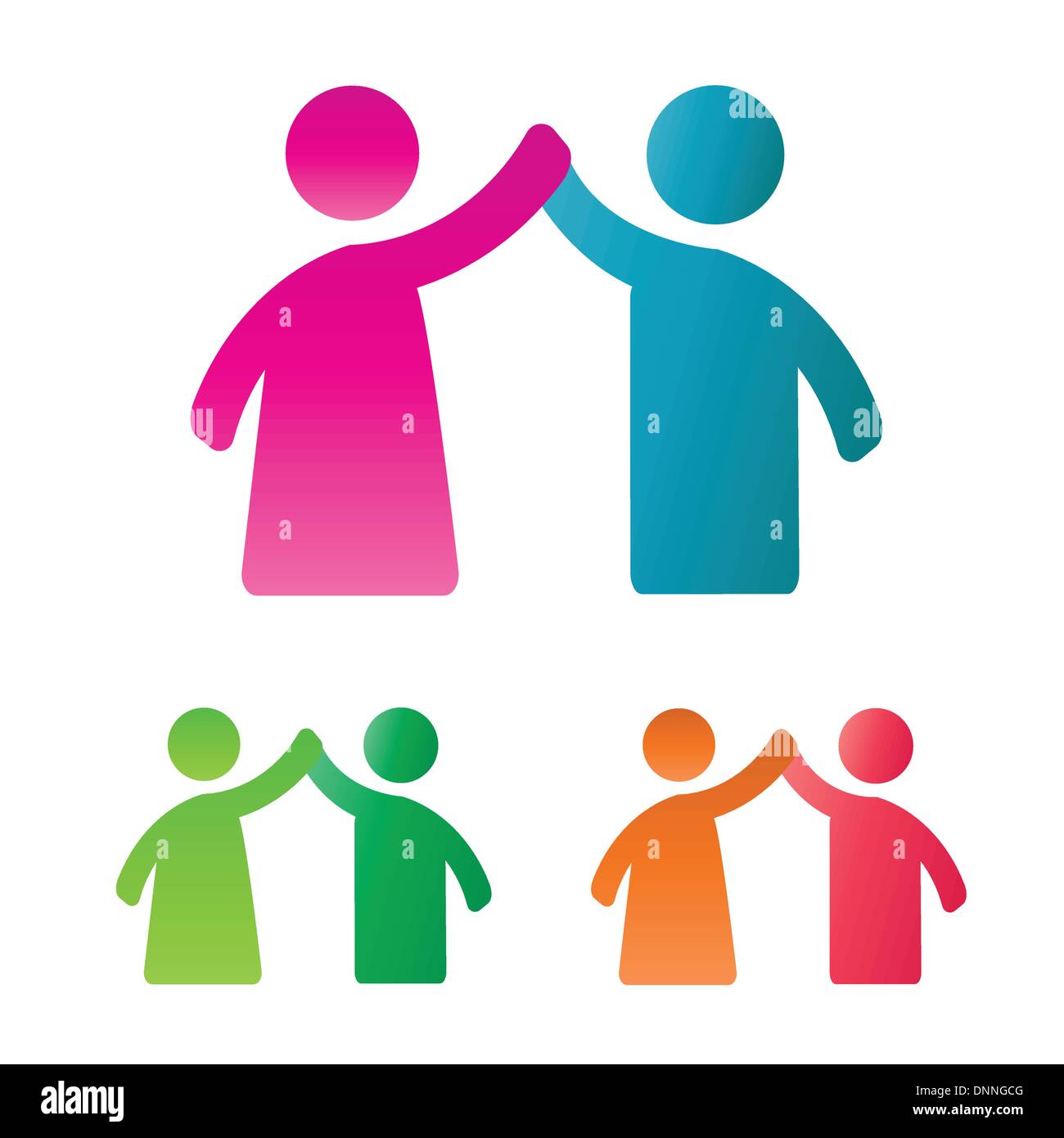 Group happy people showing Stock Vector Images - Alamy