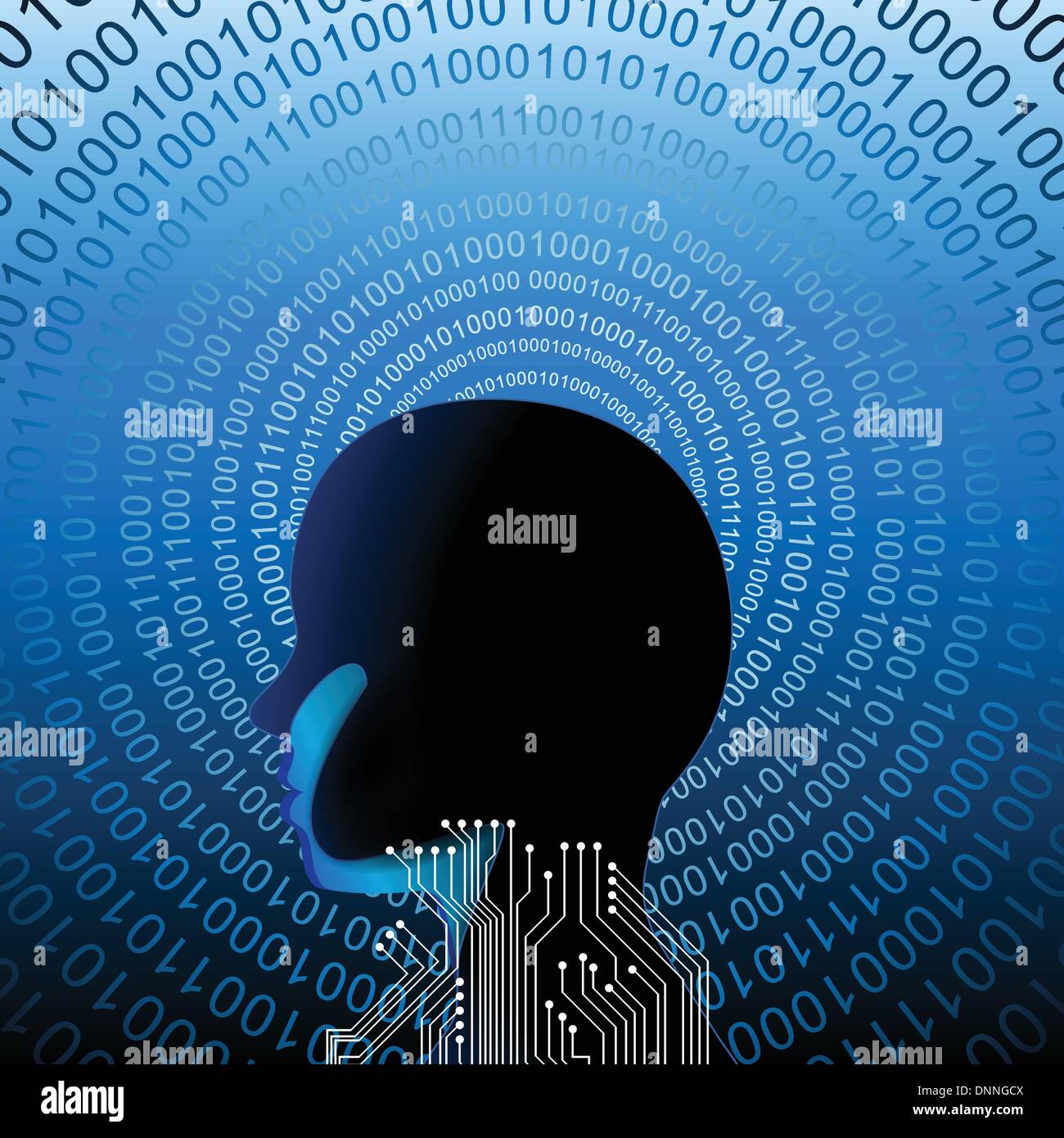 Child with brain profile hi-res stock photography and images - Alamy