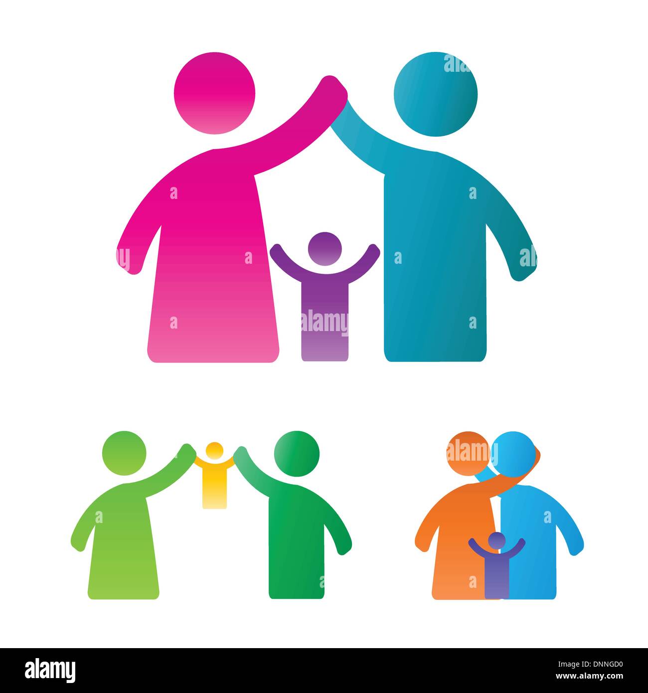 Pictogram showing figures happy family Stock Vector Image & Art - Alamy