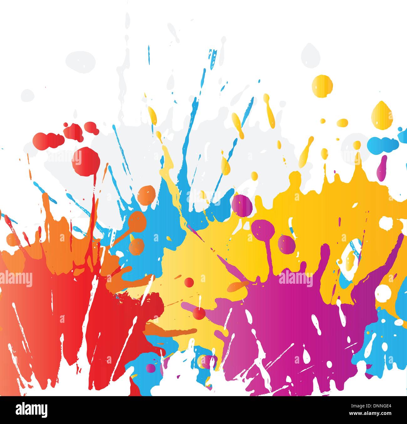 Abstract background of brightly coloured paint splats Stock Vector ...