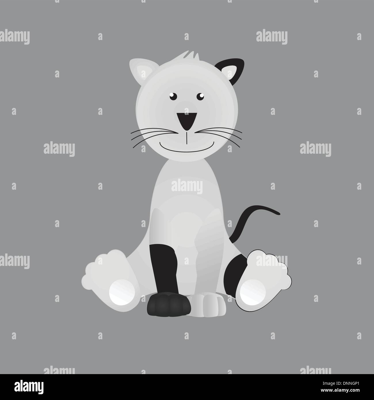 Cartoon cute cat - kids cuddly Stock Vector Image & Art - Alamy