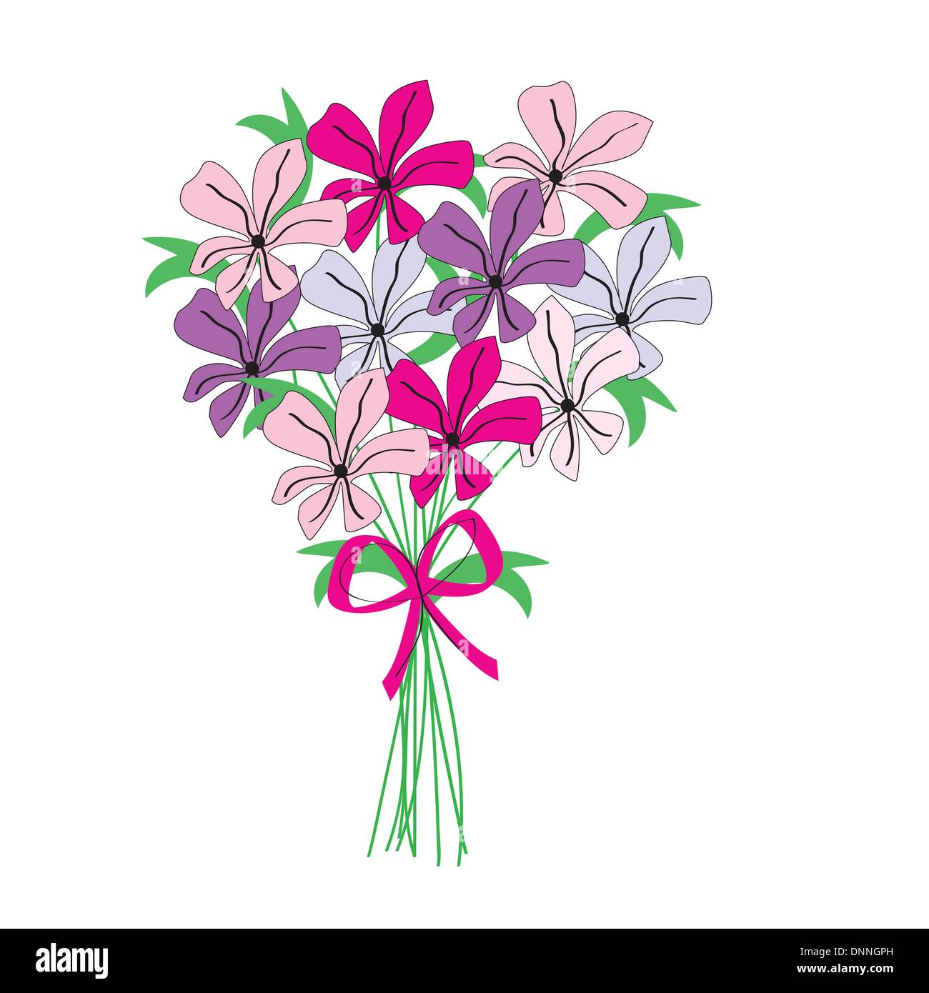 Drawing bunch of color flowers Stock Vector Image & Art - Alamy
