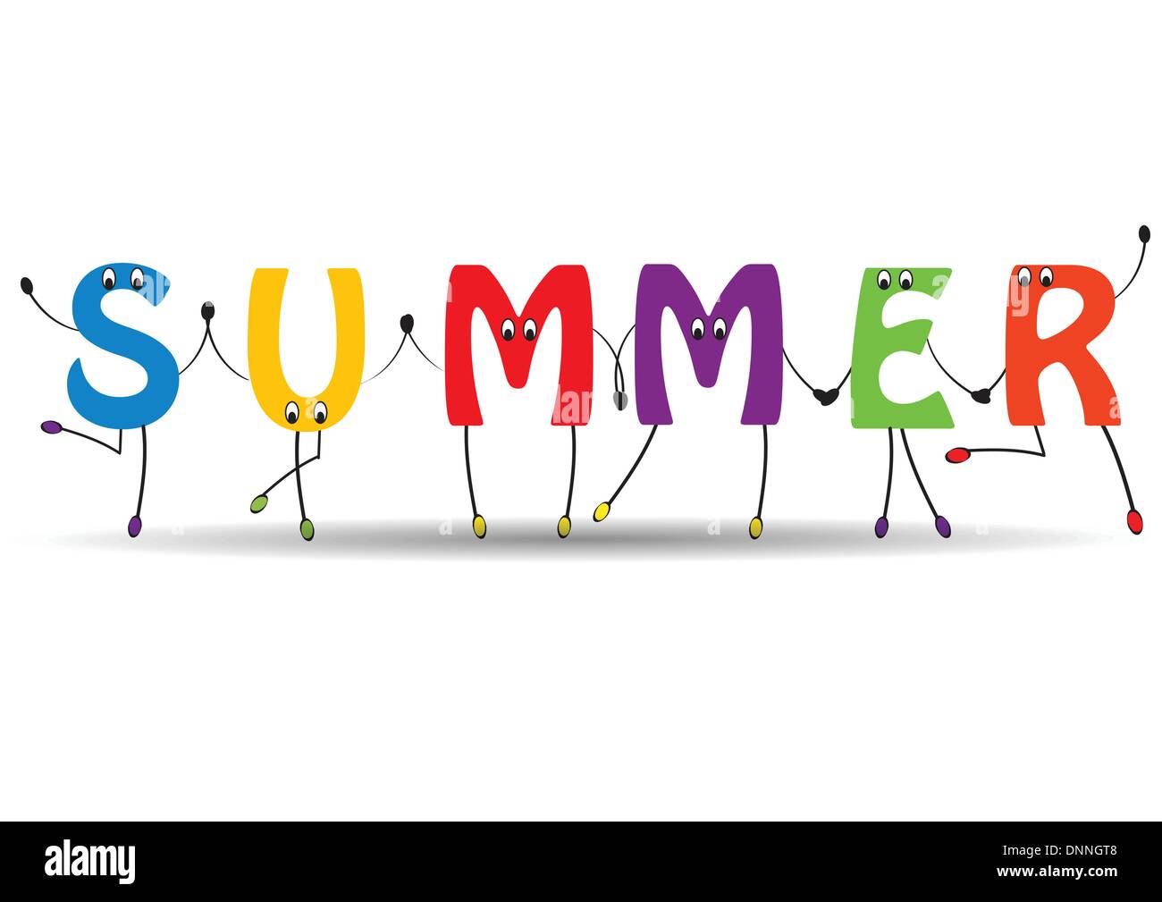 Text summer colorful letters Stock Vector Images - Alamy