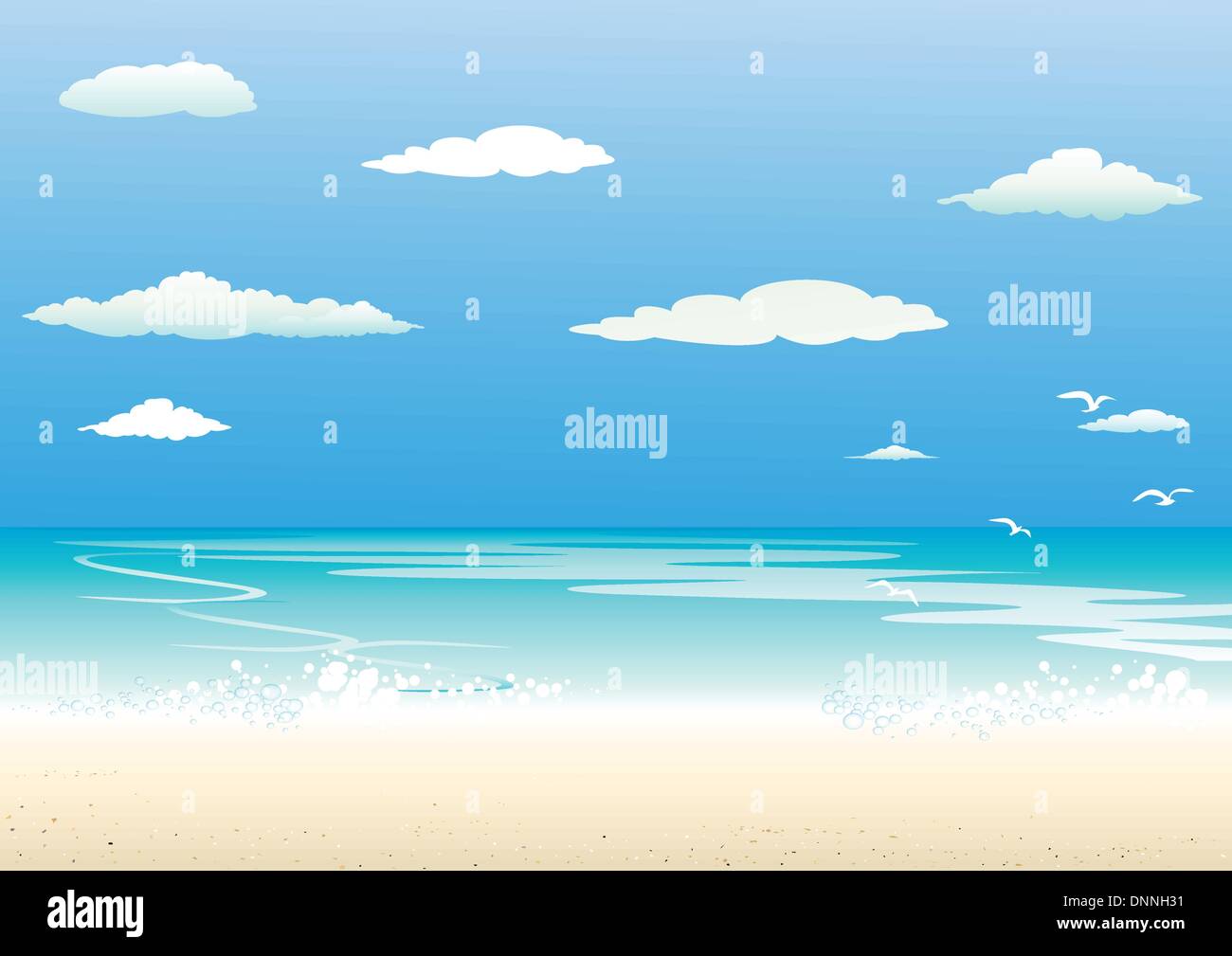 Beauty and simple sea background in color blue Stock Vector Image & Art ...