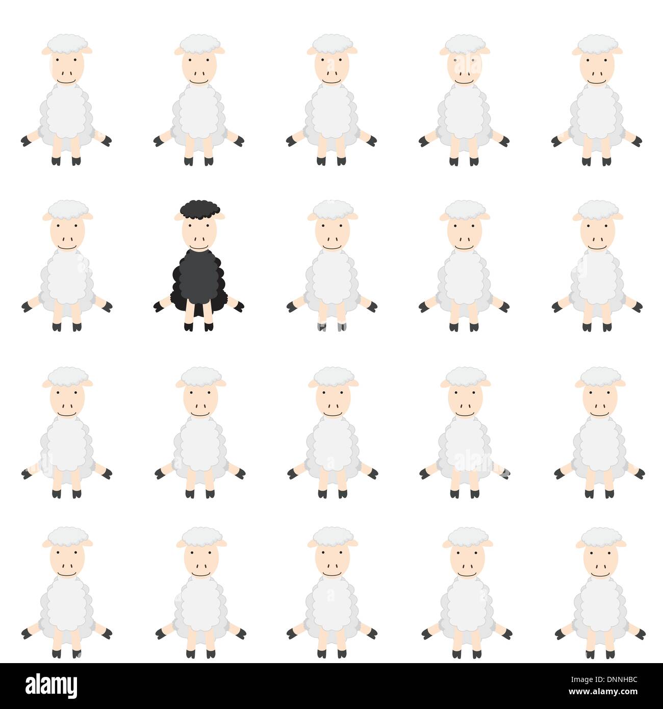 Flock of sheep vector vectors hi-res stock photography and images - Alamy