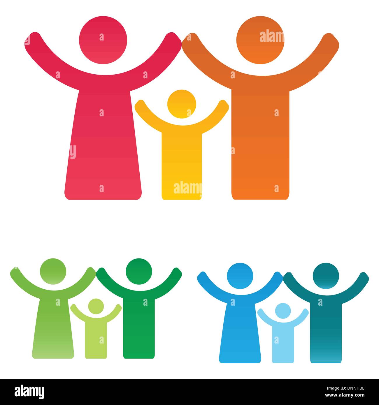 Pictogram father mother child Stock Vector Images - Alamy