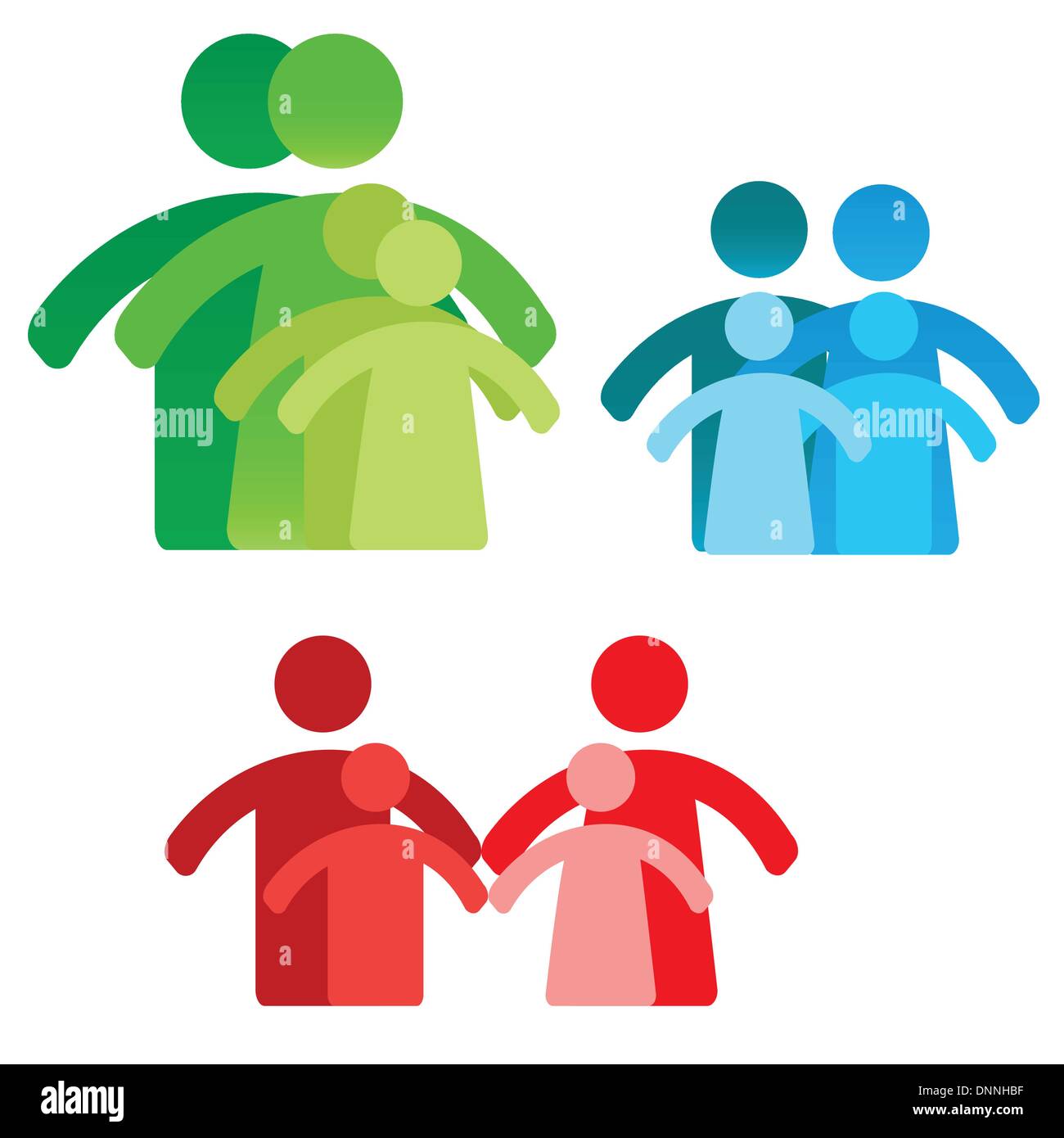 Pictogram showing figures four person family Stock Vector Image & Art ...