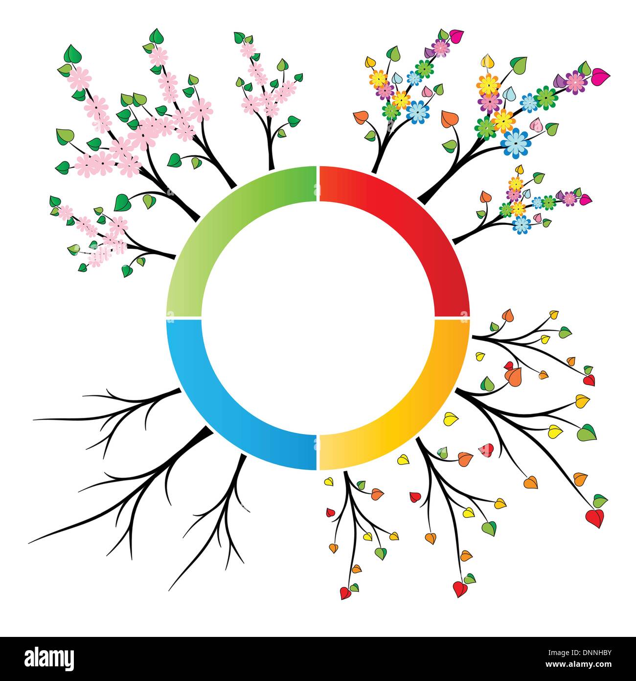 Spring in winter garden Cut Out Stock Images & Pictures - Alamy