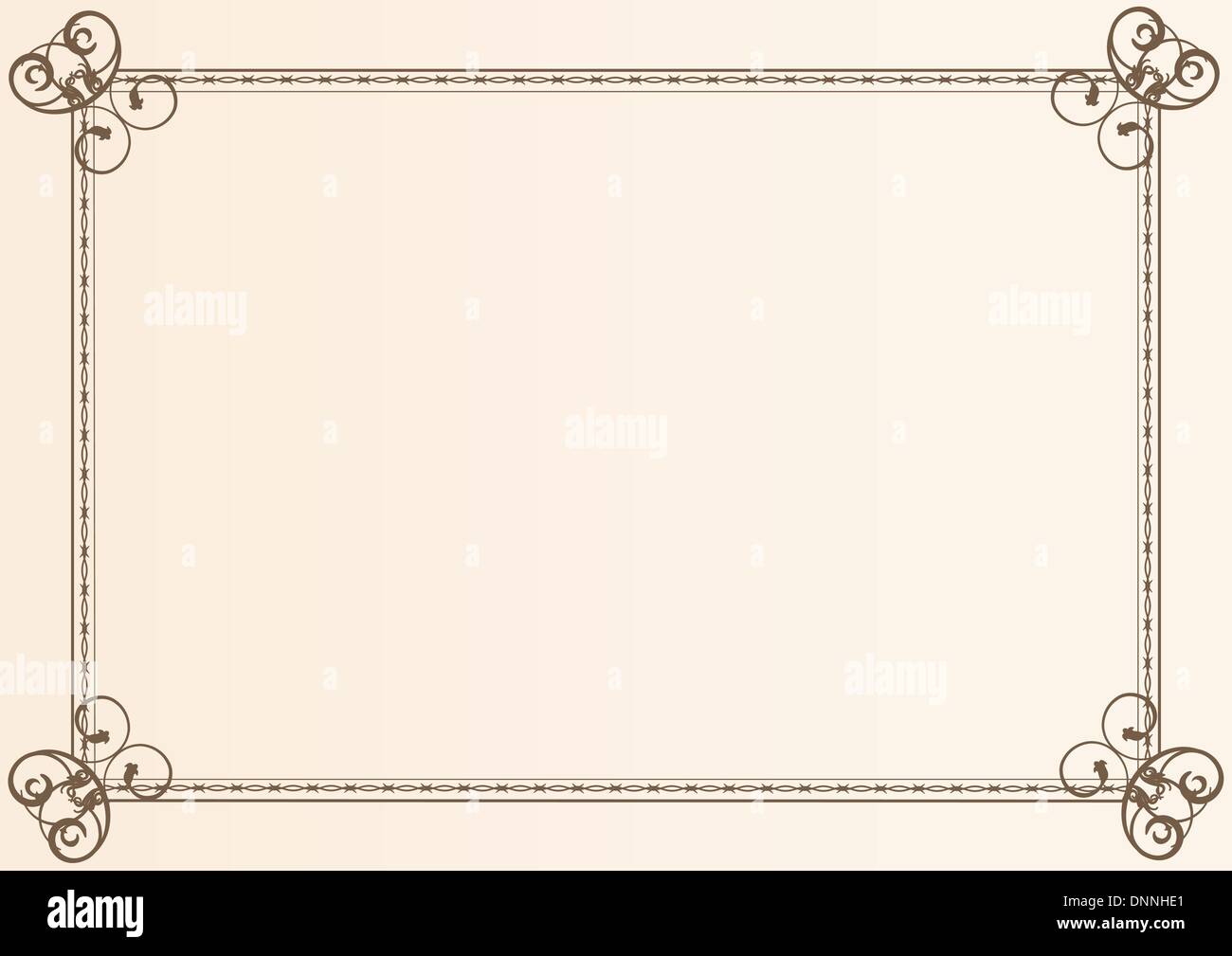 Cute, simple frame you can use as diploma frame Stock Vector Image ...