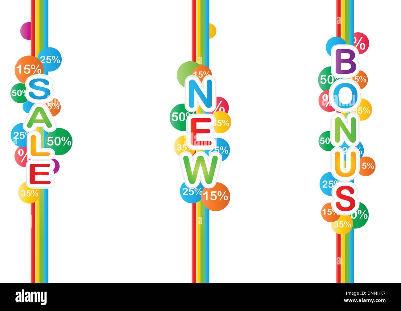 Three colorful shop promotion labels Stock Vector Image & Art - Alamy