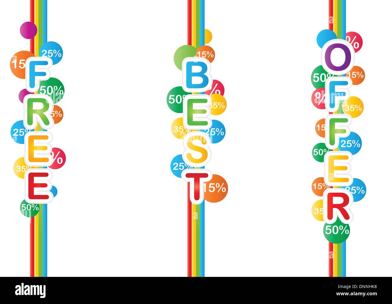 Three colorful shop promotion labels Stock Vector Image & Art - Alamy