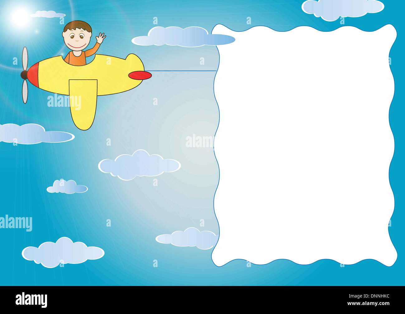 Happy small boy in airplane Stock Vector Image & Art - Alamy