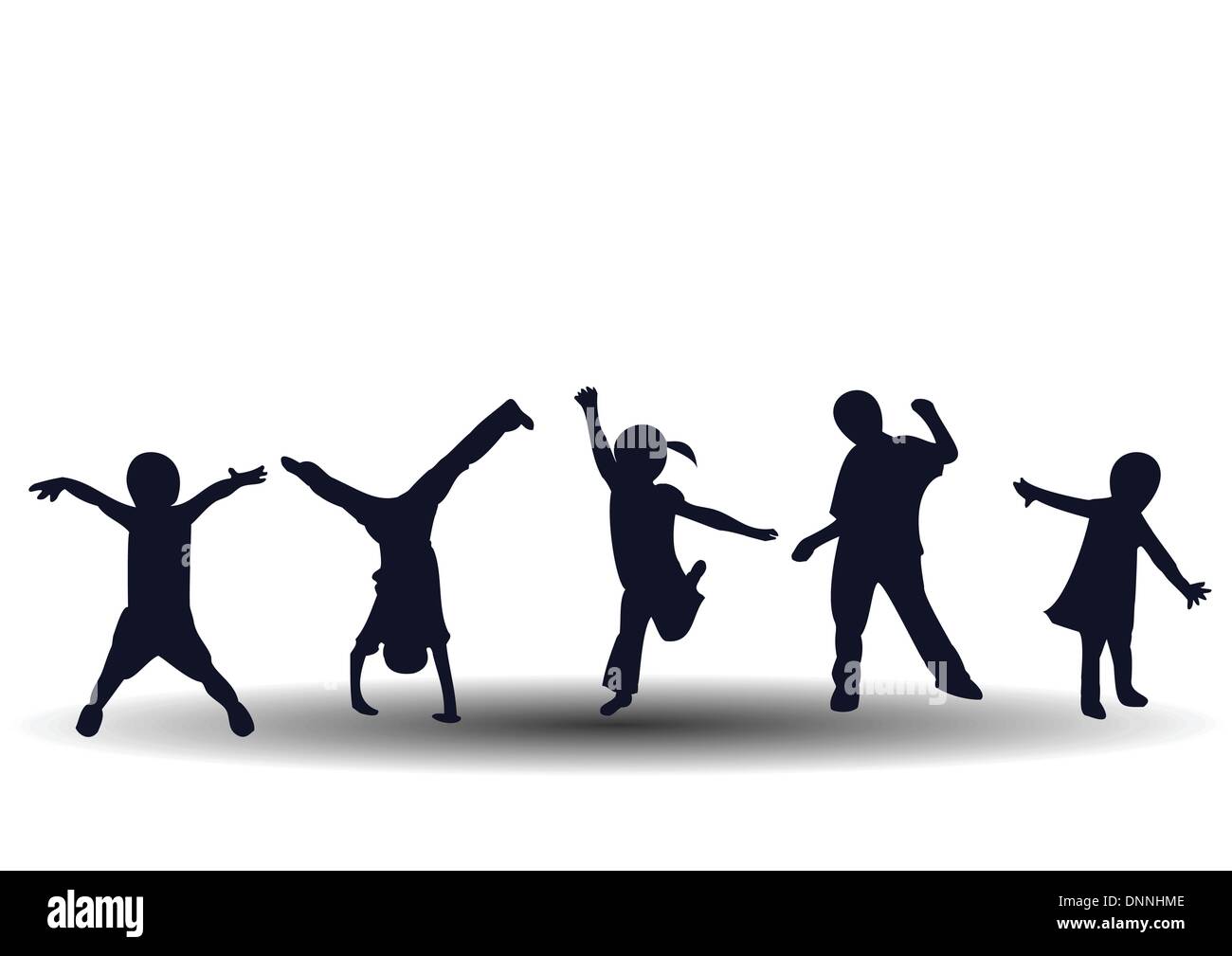 Jumping and playing happy kids Stock Vector Image & Art - Alamy