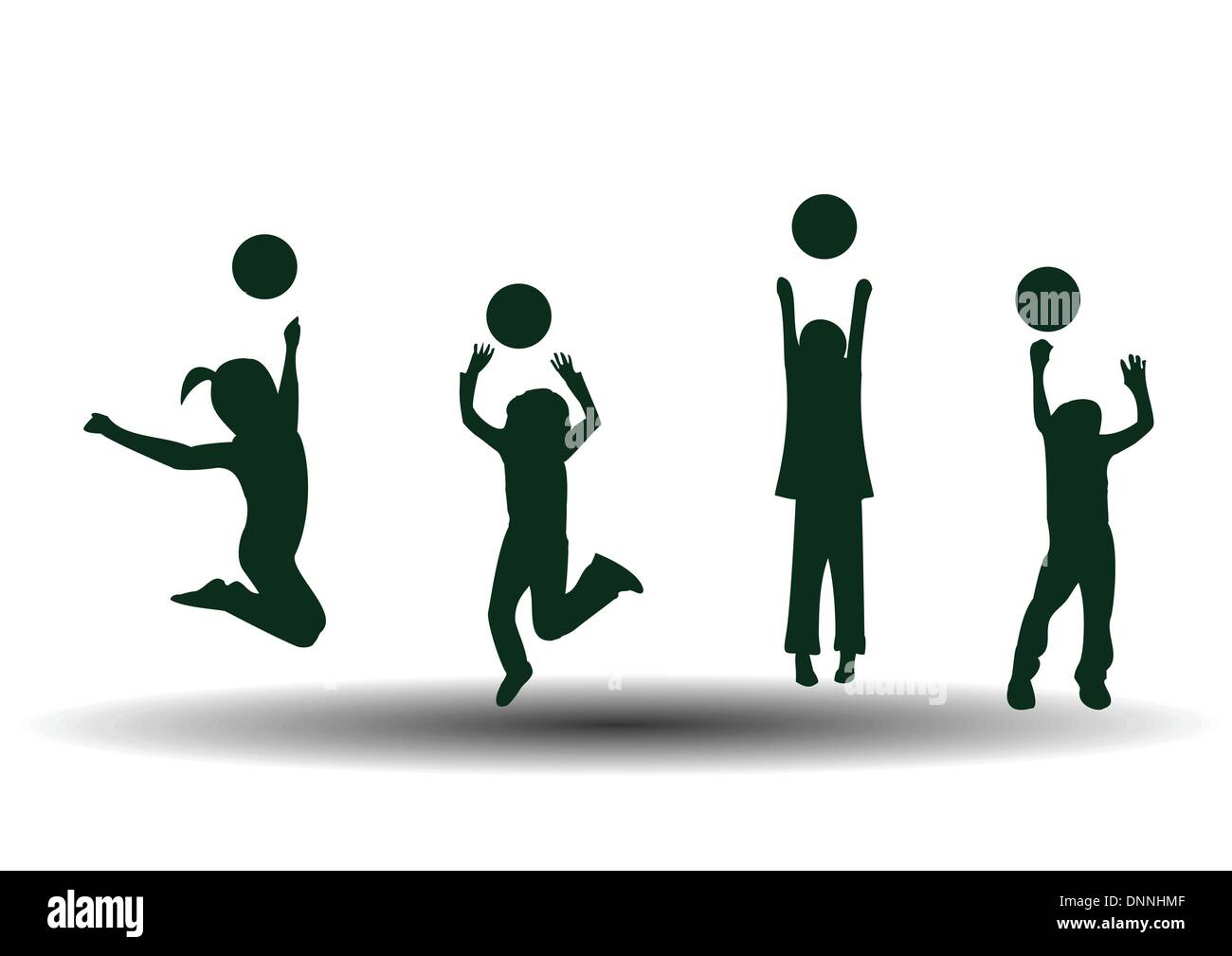 Jumping and playing happy kids Stock Vector Image & Art - Alamy