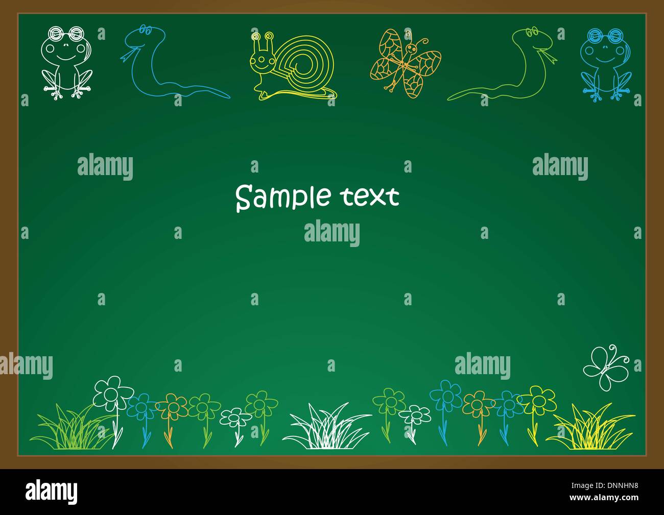 School board with animals chalk drawing Stock Vector Image & Art - Alamy