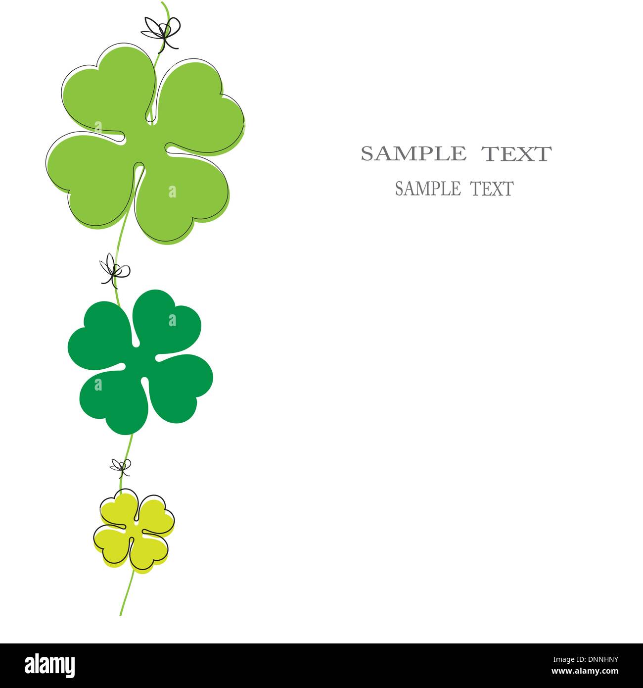 Cute clover leaf on Cut Out Stock Images & Pictures - Alamy