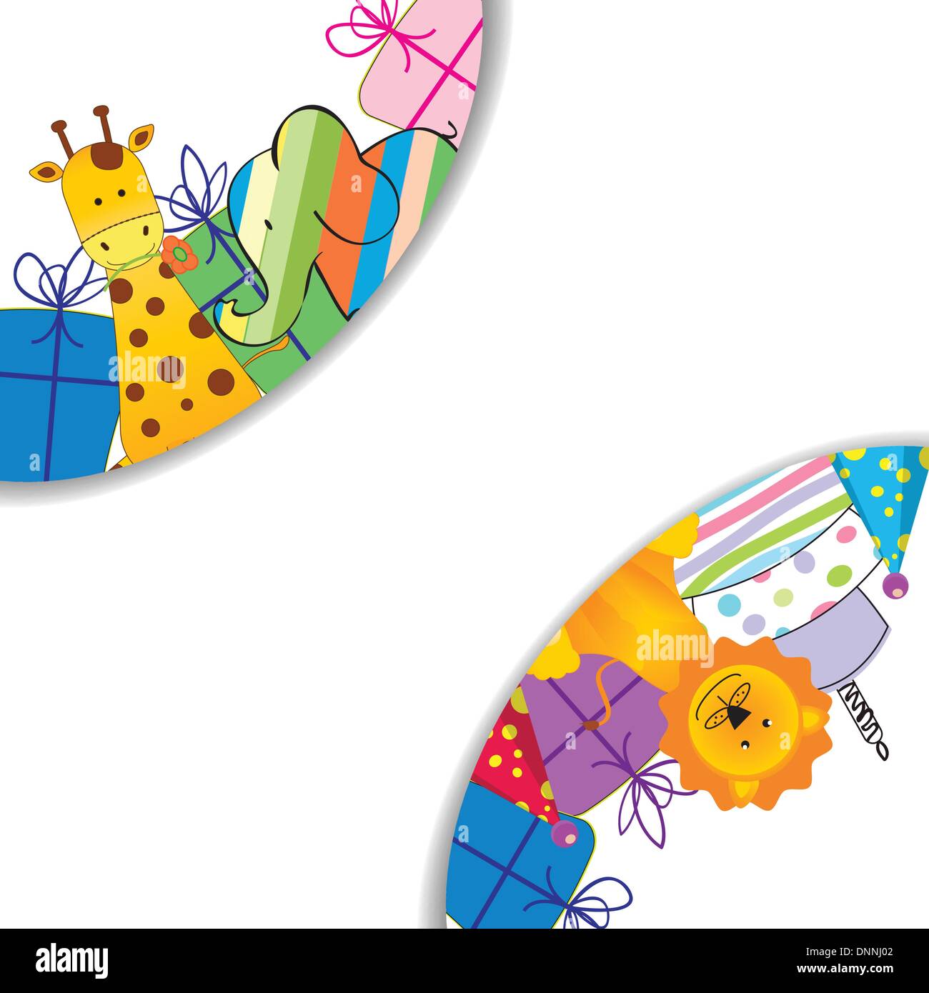 Cute colorful card on your happy birthday Stock Vector Image & Art - Alamy