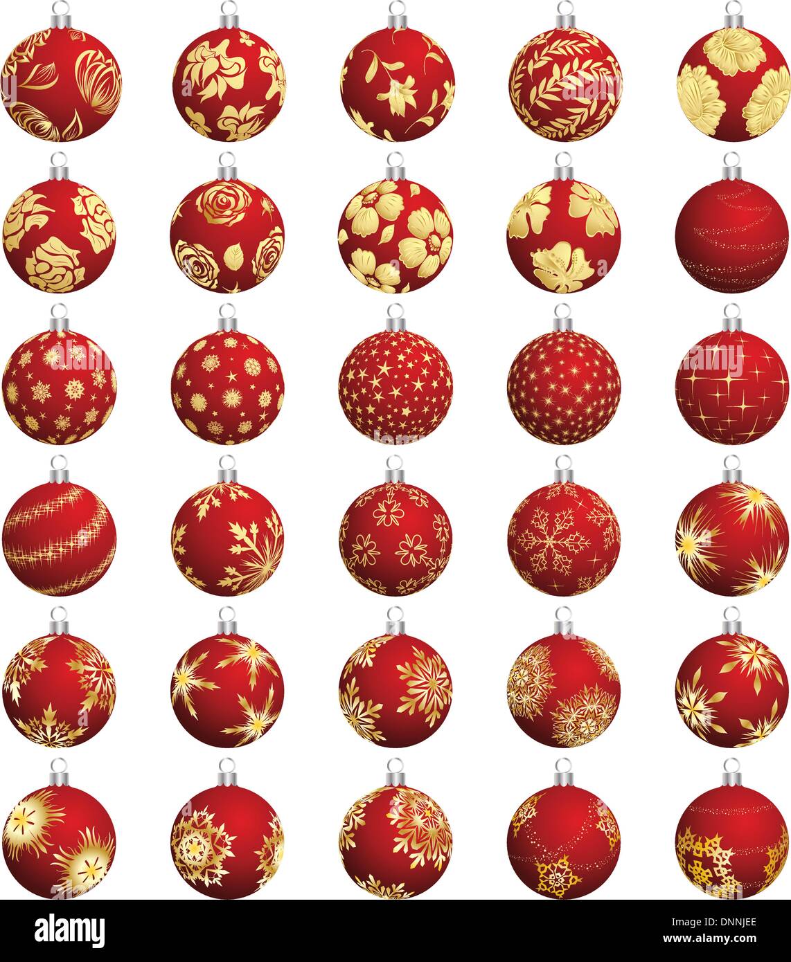 Set of Christmas (New Year) balls. Vector illustration Stock Vector ...