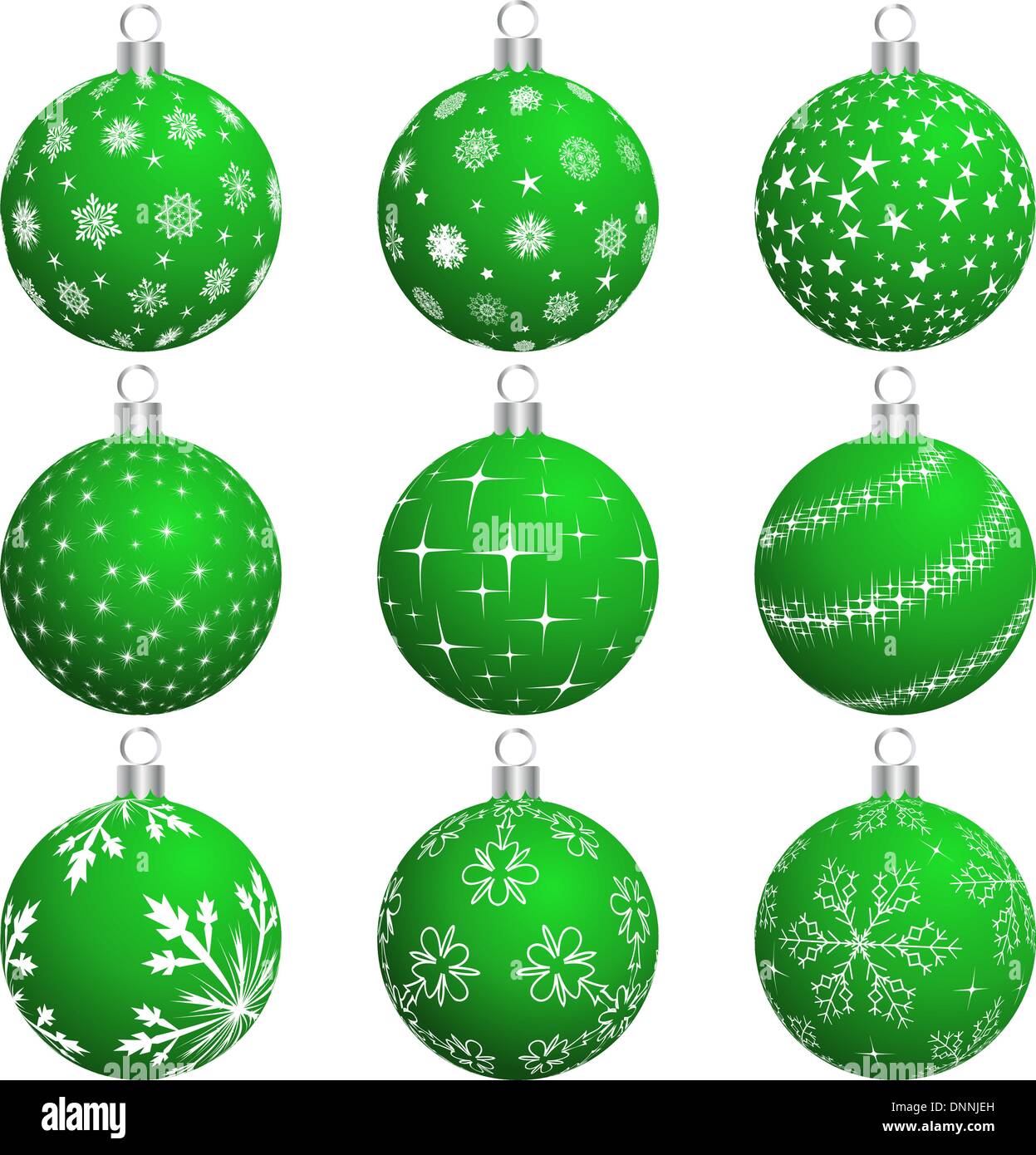 Set of Christmas (New Year) balls for design use. Vector illustration ...