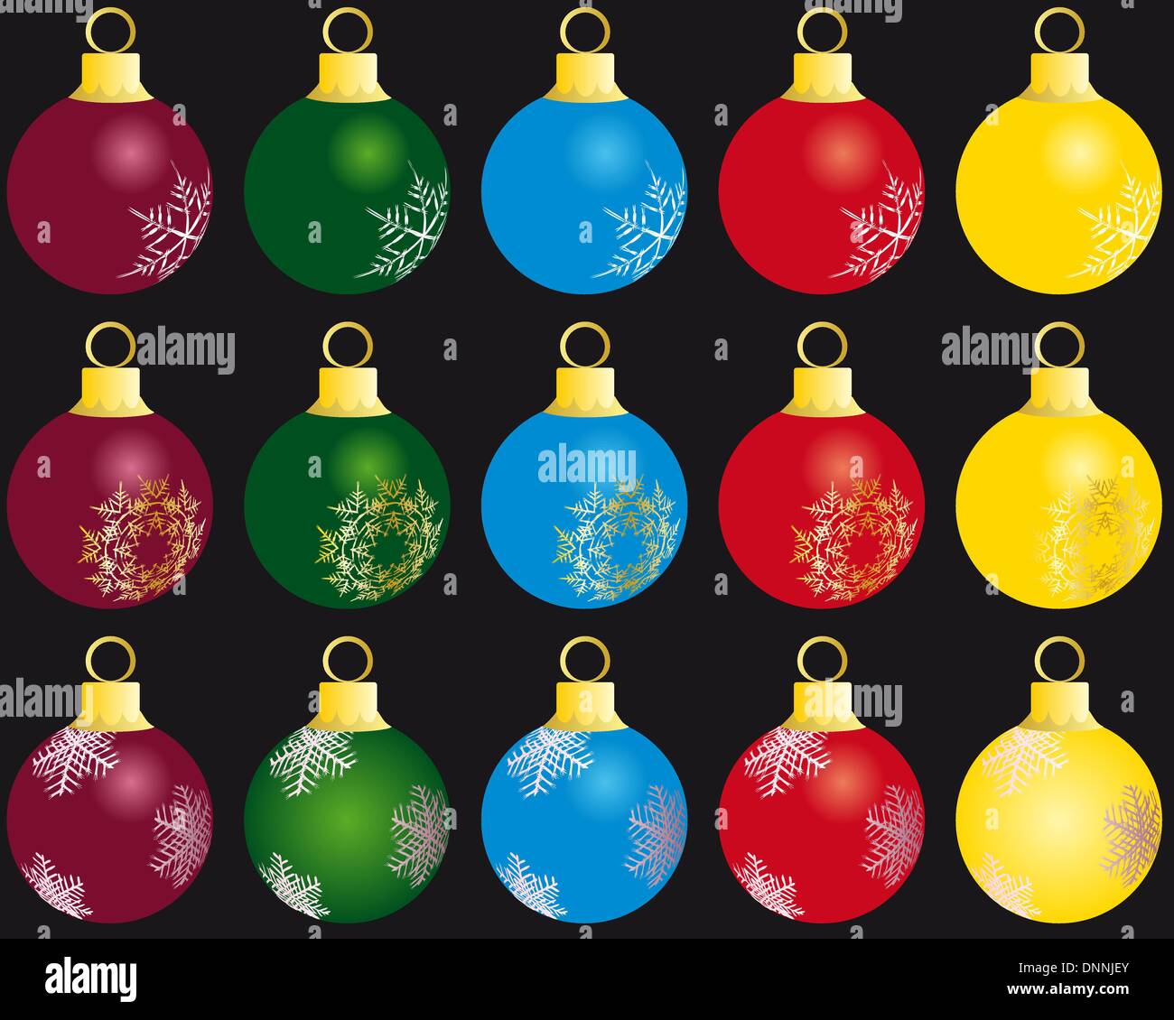 Set of Christmas (New Year) balls for design use. Vector illustration ...