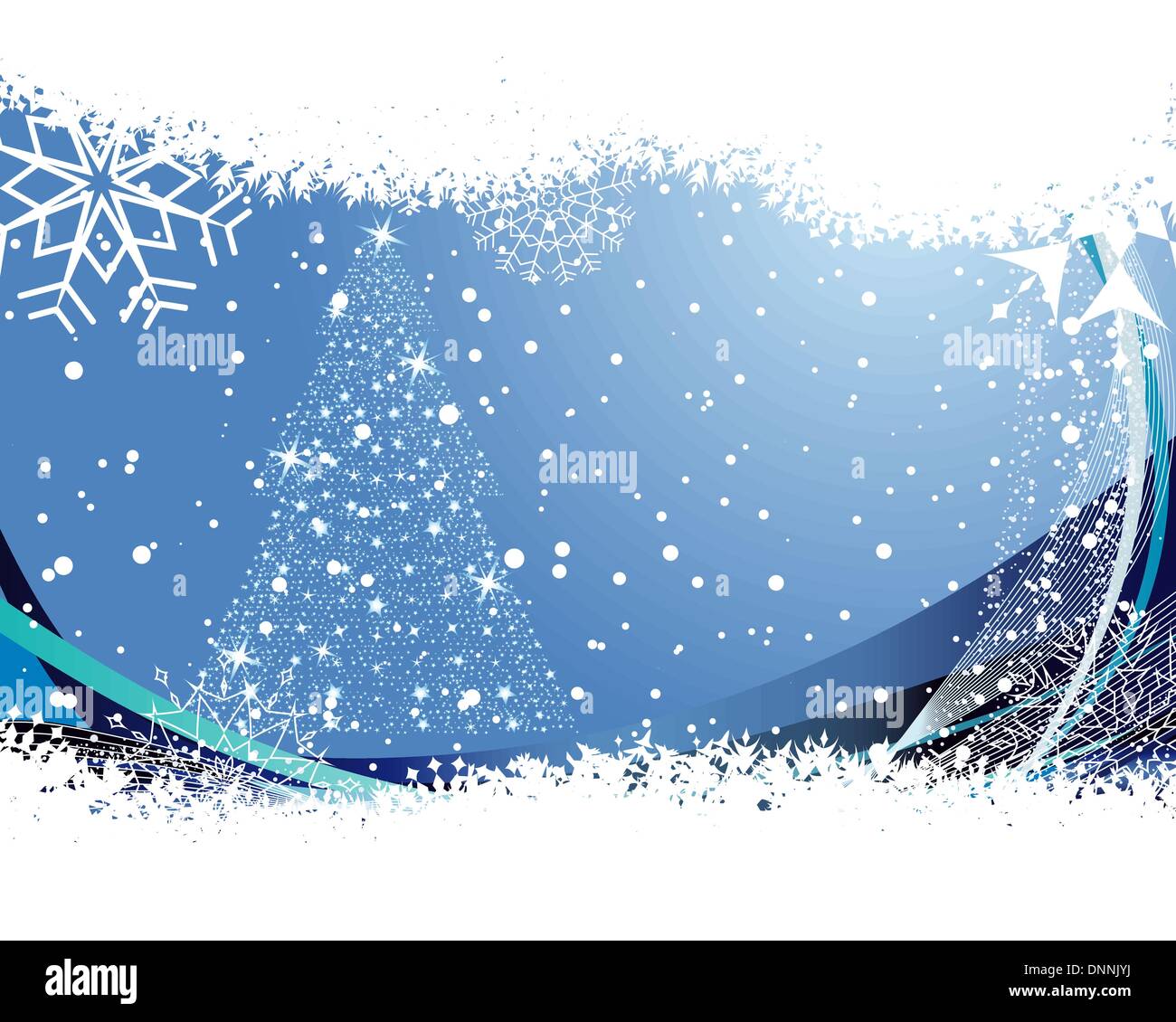 Abstract christmas background with snowflakes frame. Vector ...