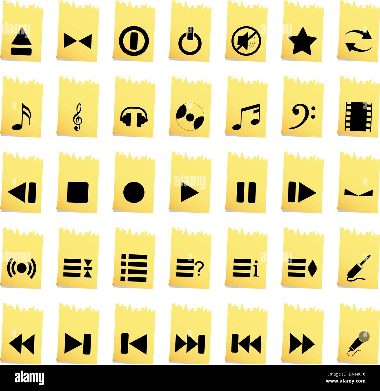 Vector collection of different music themes icons Stock Vector Image ...