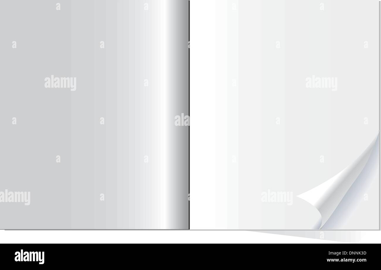 Open white newspaper Stock Vector Images - Alamy
