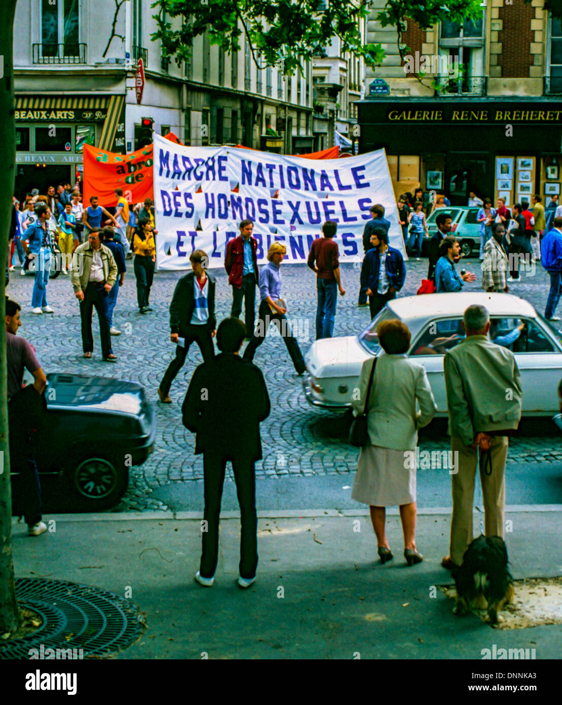 Paris, France, French Crowd on Street at LGBT Activism, Gay Pride March ...