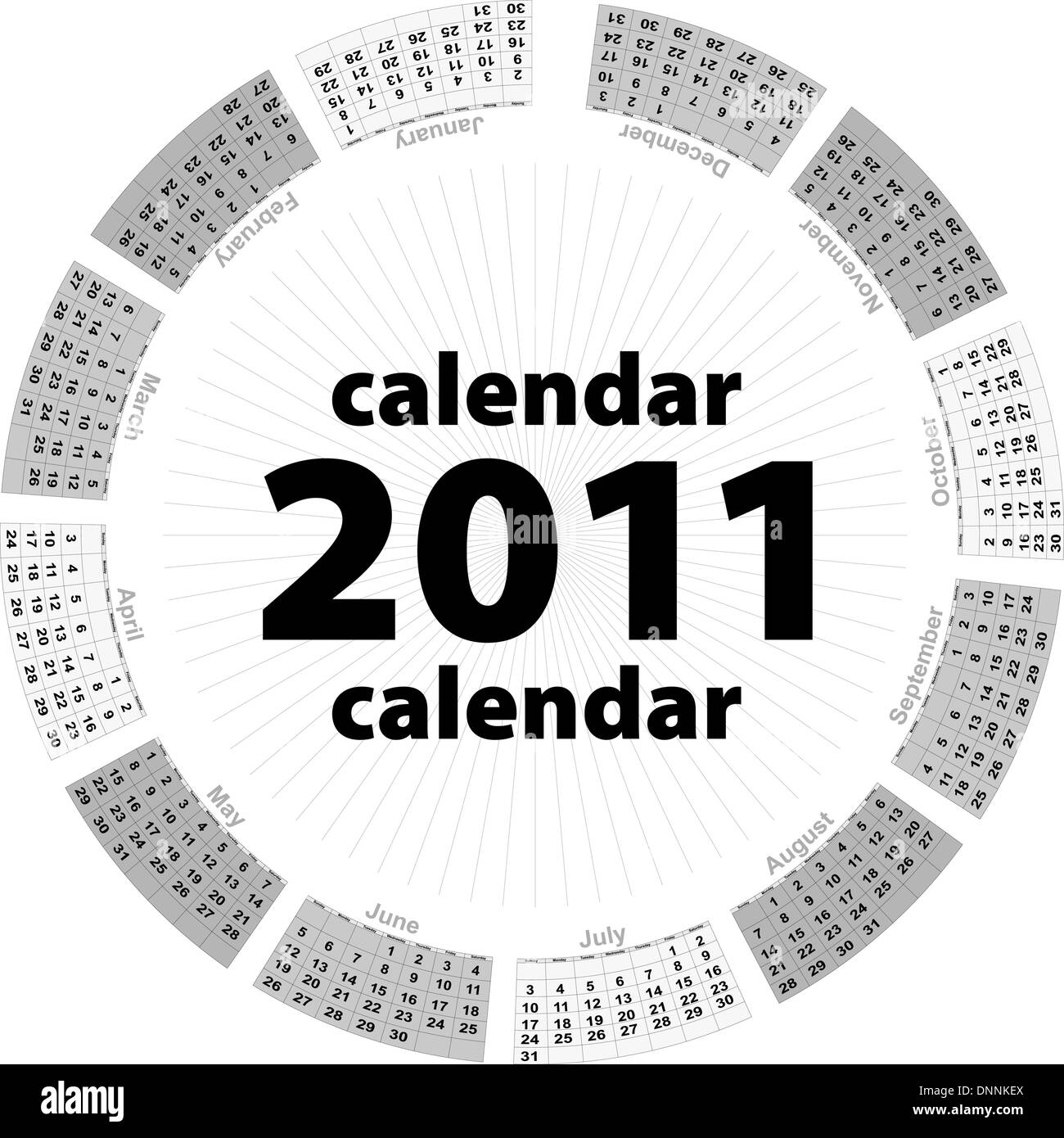 Calendar 2011 Black and White Stock Photos & Images - Alamy