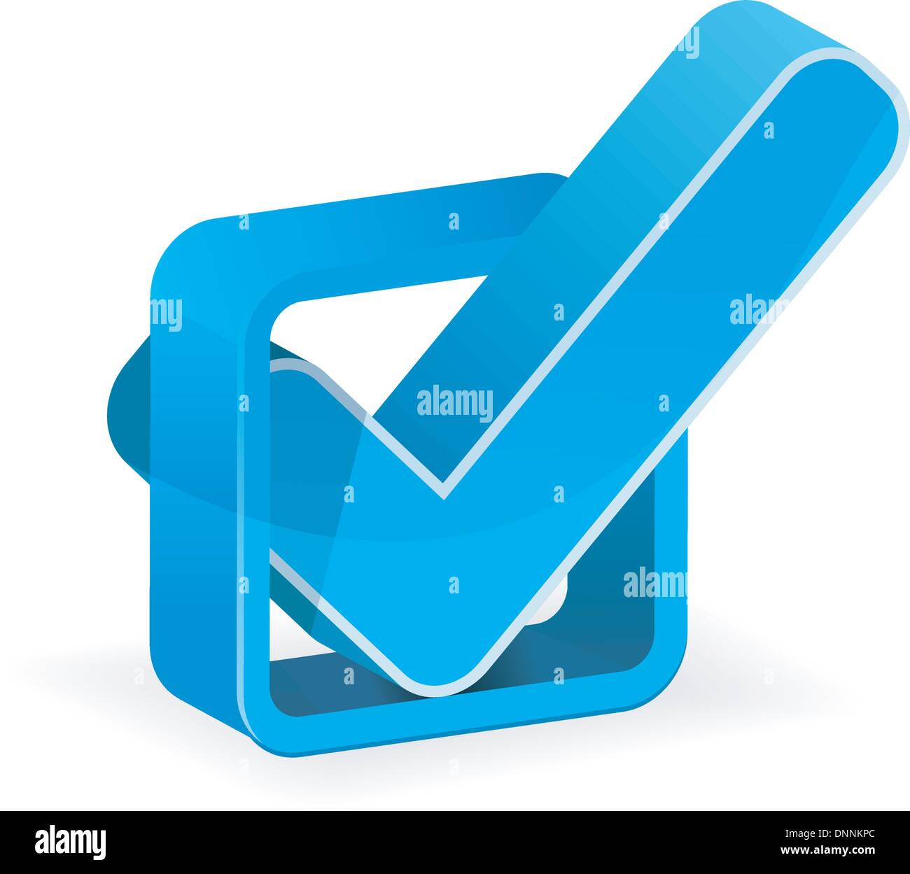 3d check box check mark Stock Vector Images - Alamy