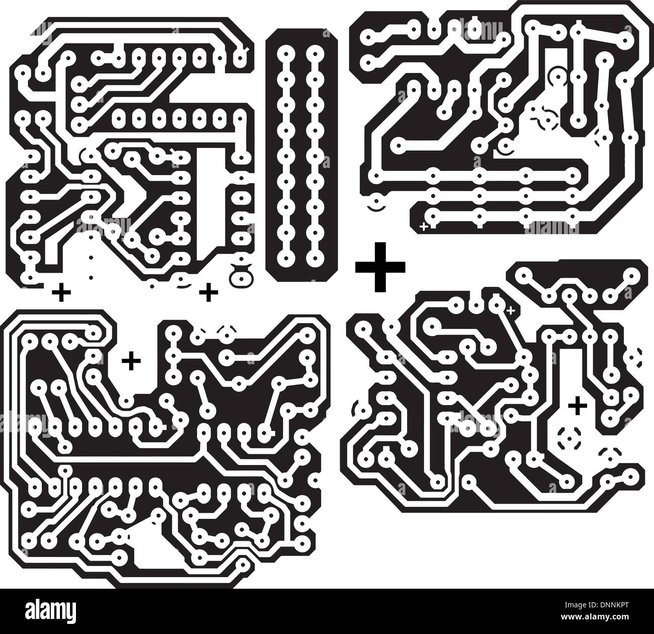 Printed circuit board image Stock Vector Images - Alamy