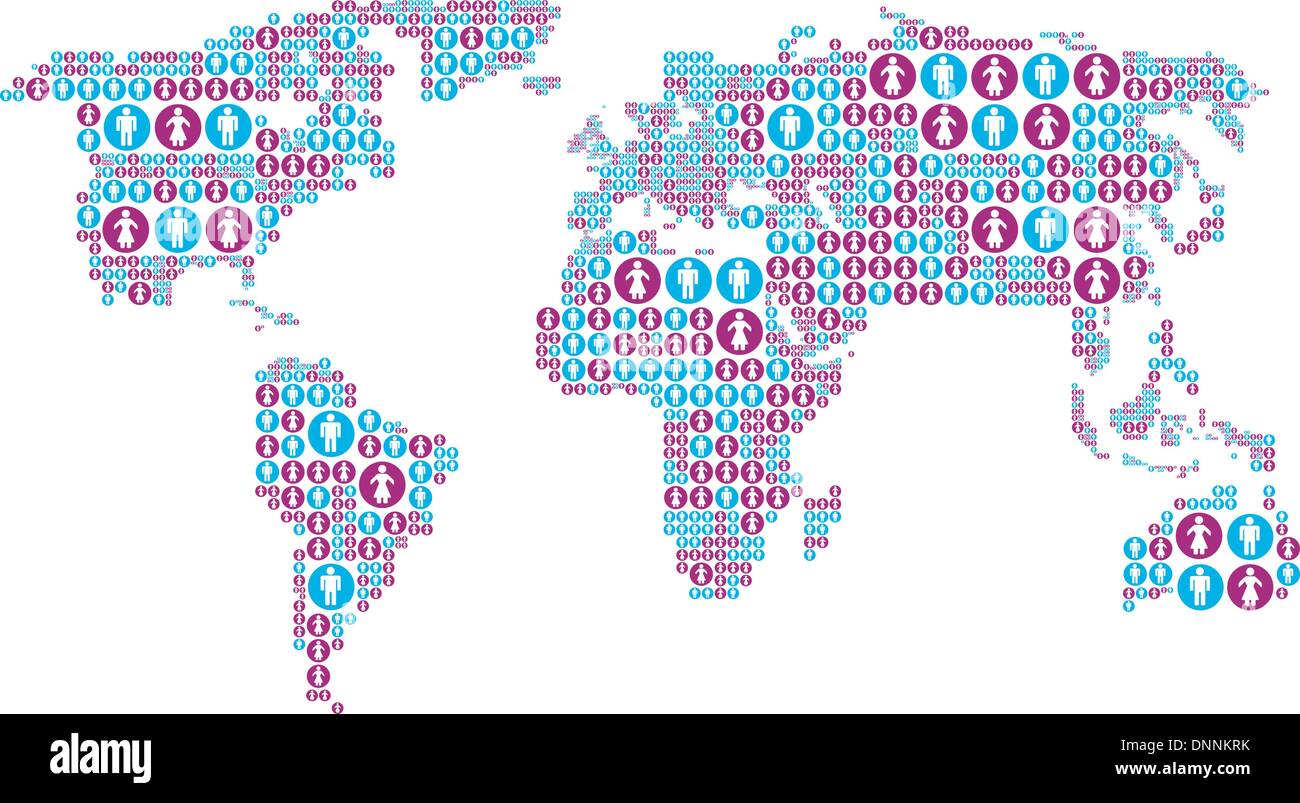 Map of male Stock Vector Images - Alamy
