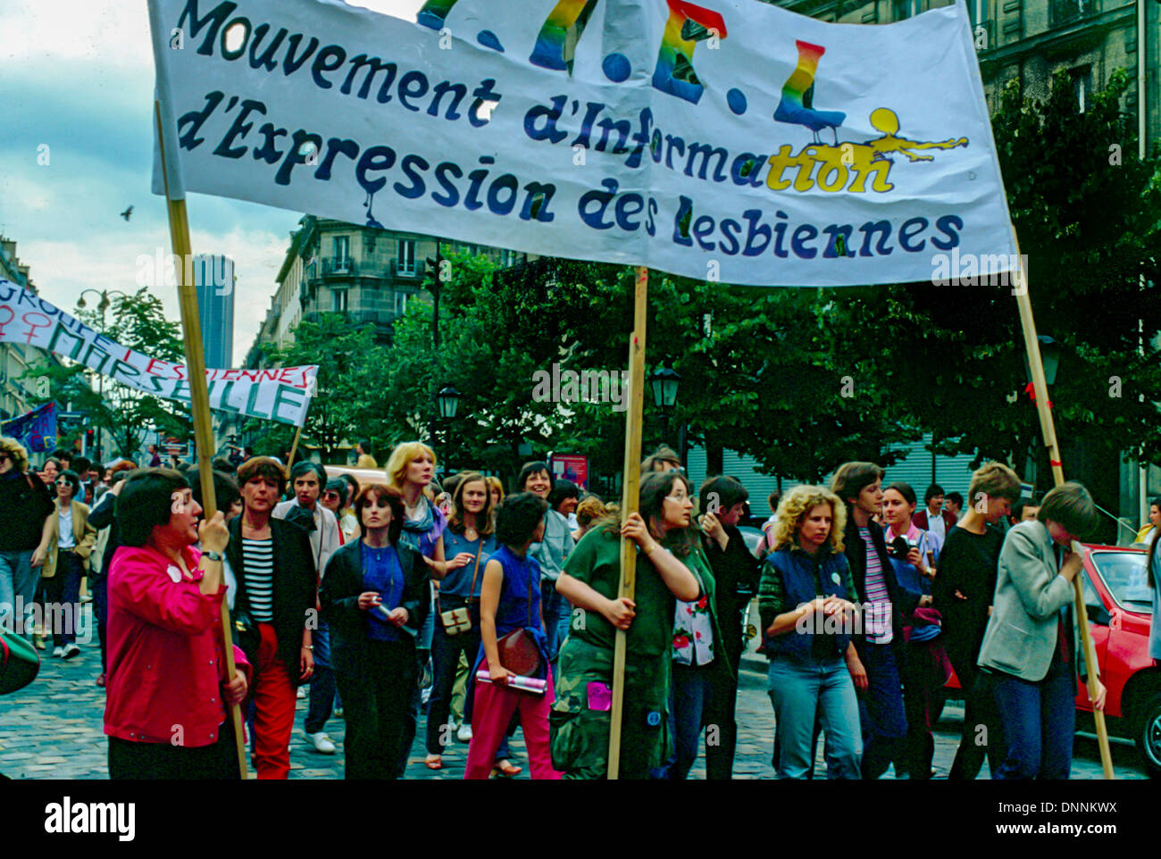 French lgbt gay pride march 1980s hi-res stock photography and images ...