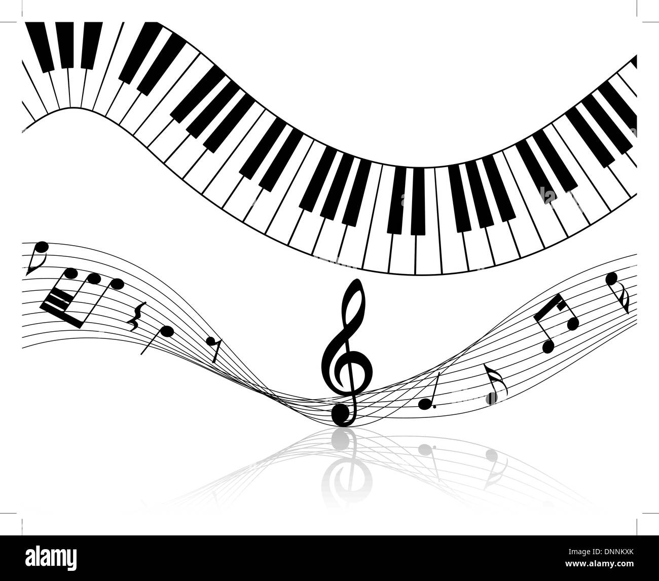 Musical note staff. EPS 10 vector illustration without transparency ...