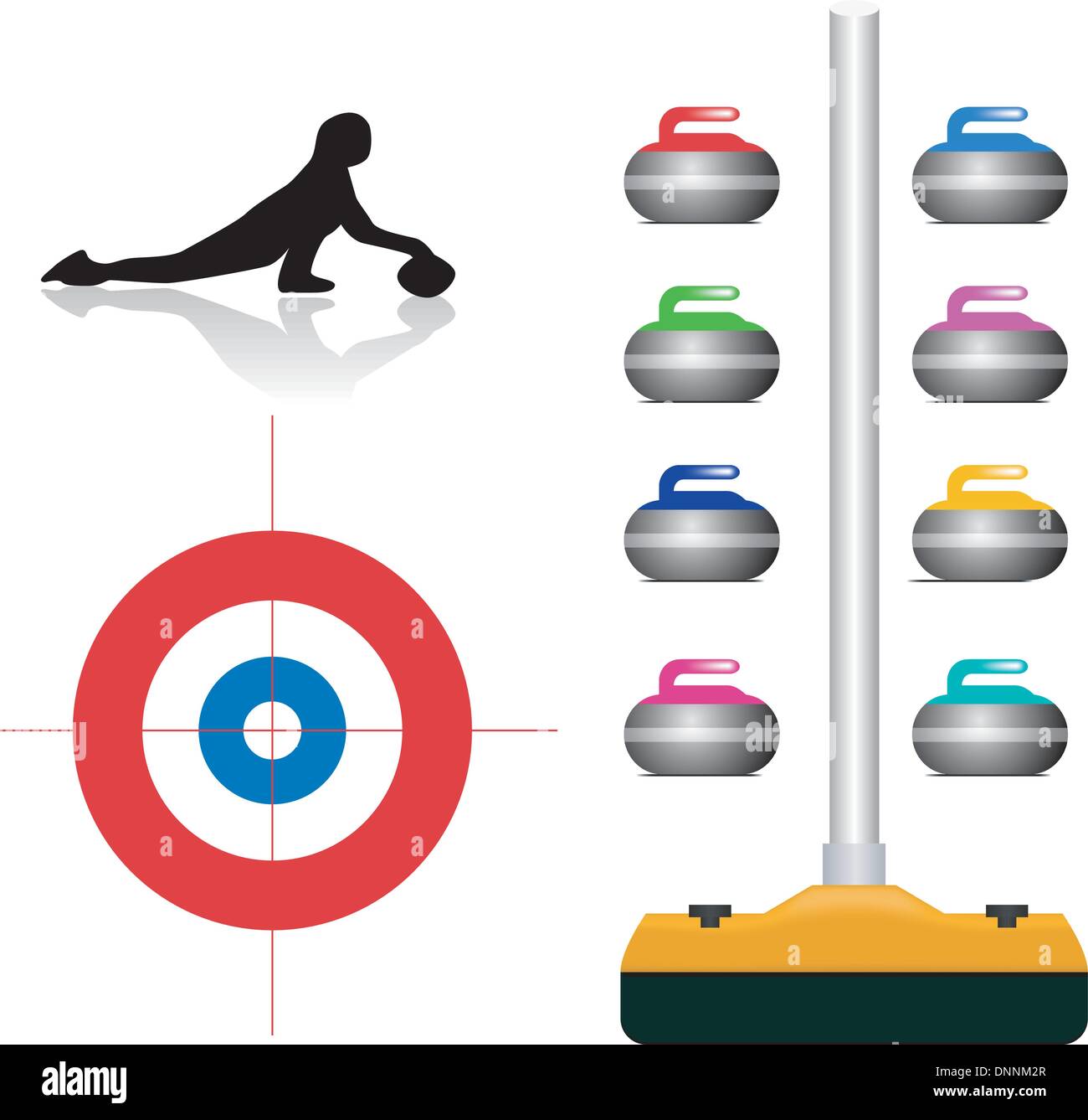 Curling illustration set on white background Stock Vector Image & Art ...