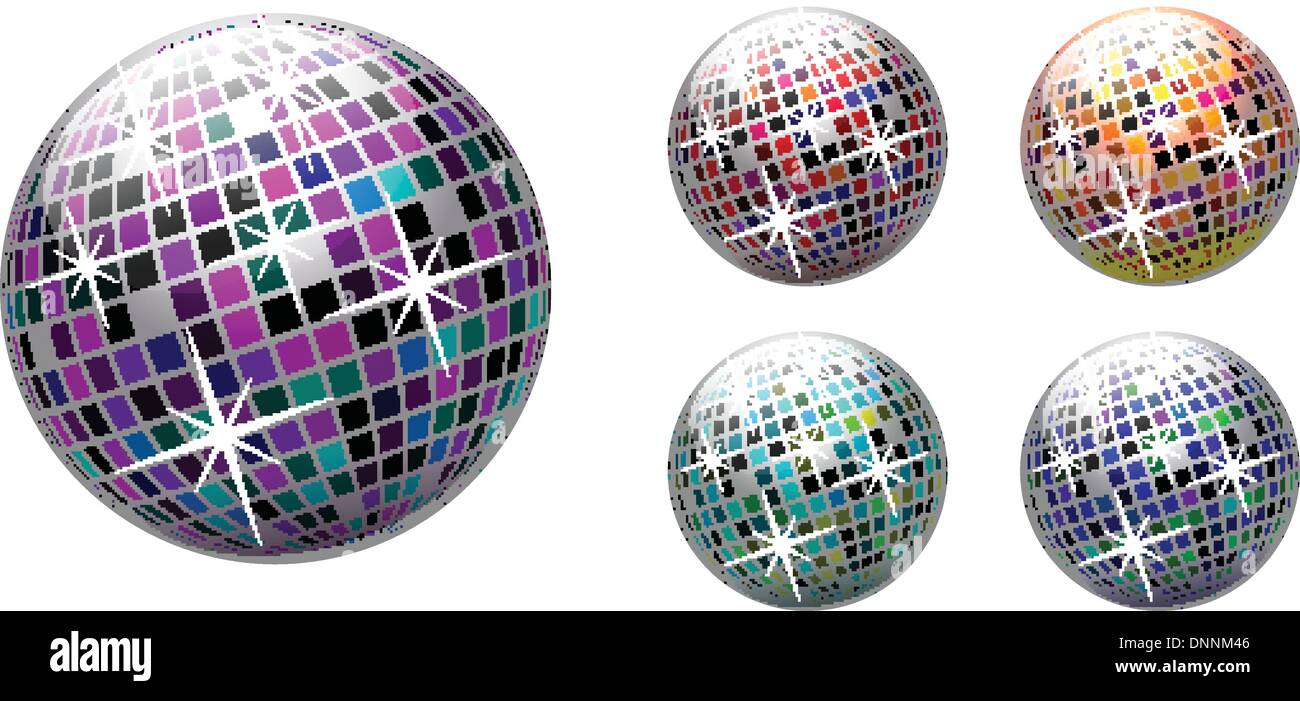 Disco ball on white hi-res stock photography and images - Alamy