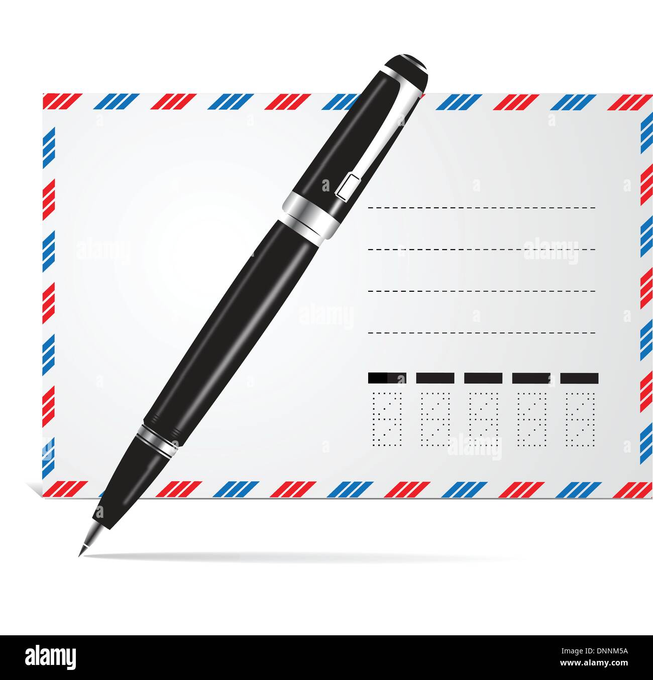 Stationery pen letter writing Stock Vector Images - Alamy