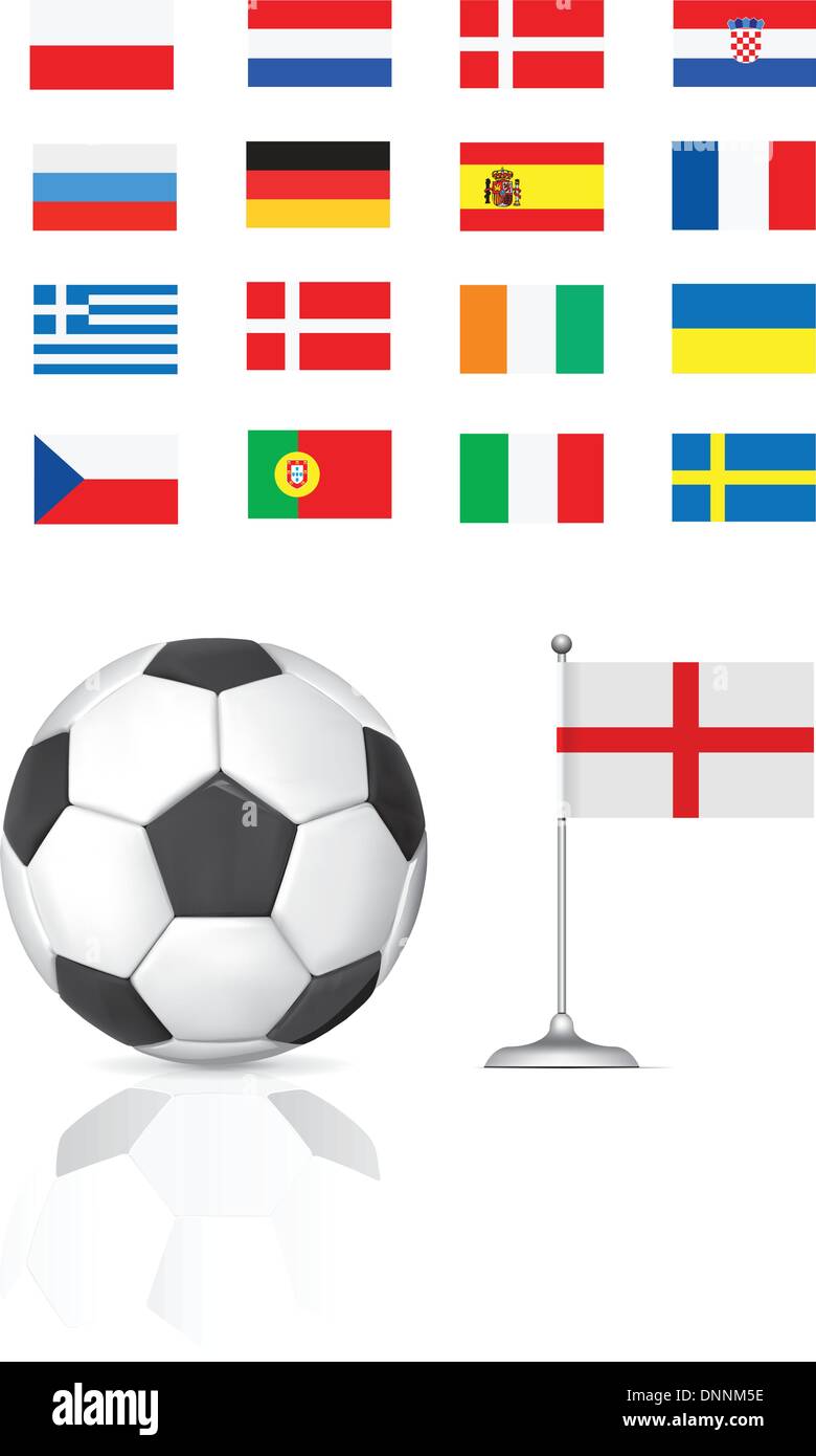 Flags Football Soccer Icon Set High Resolution Stock Photography and ...